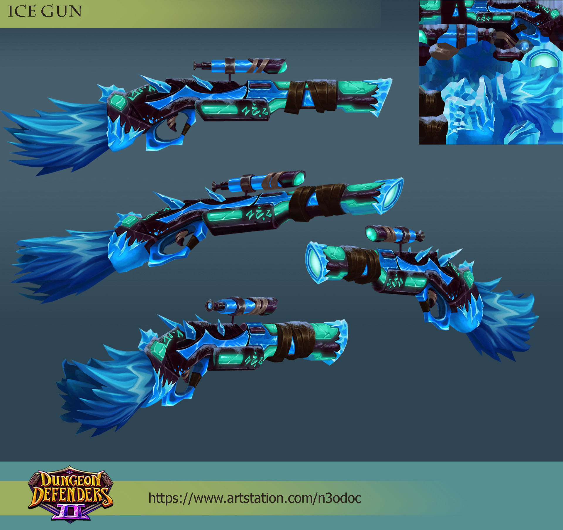 Jesús Díaz - Frozen Stylized Weapons - Dungeon Defenders 2