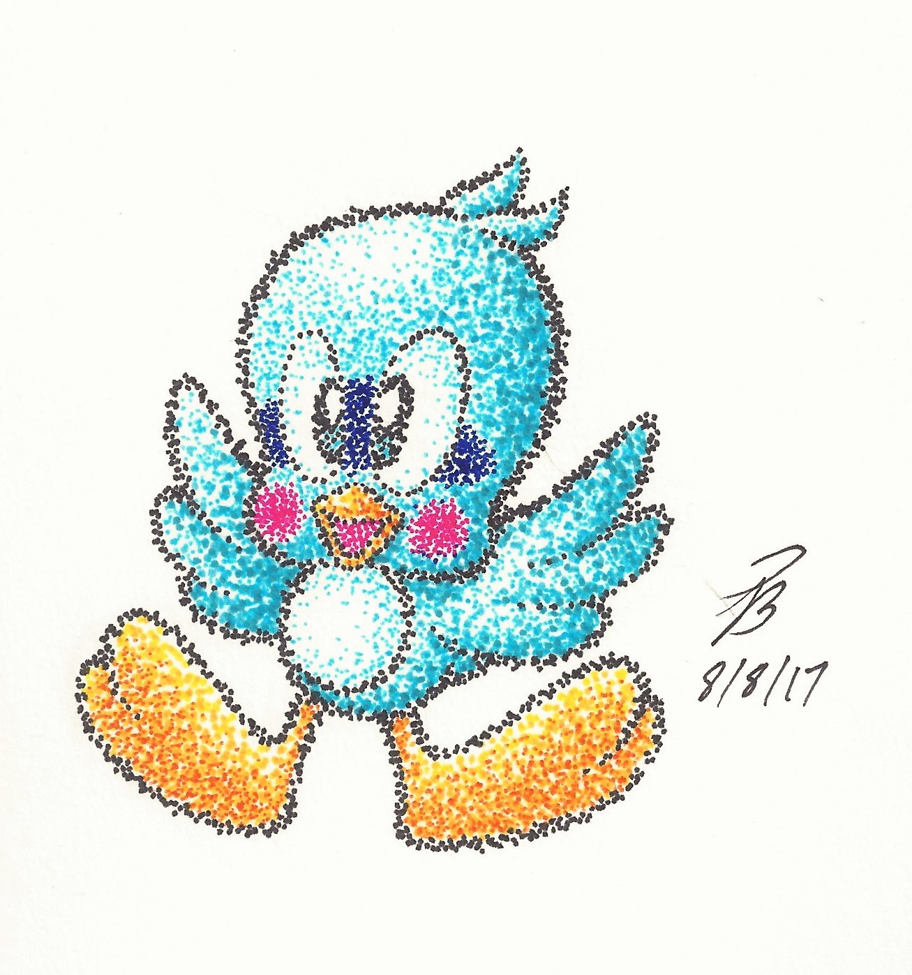 Angel B. - 15 Days of Sonic Mania - Pointillism Challenge (2017)