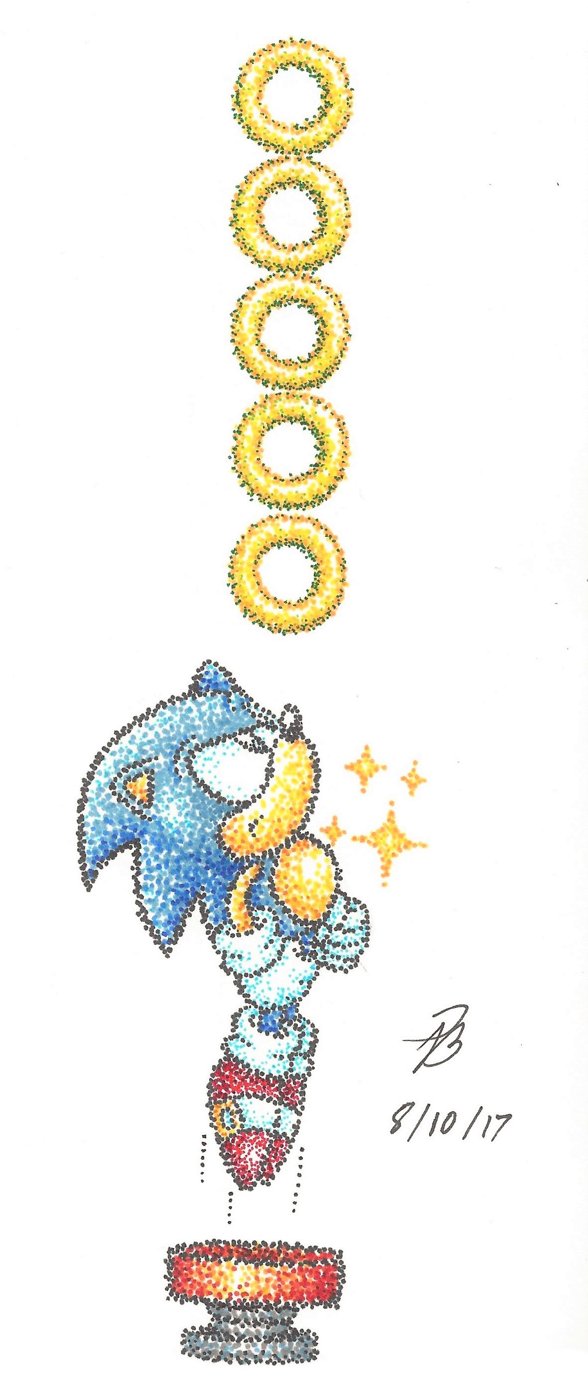 Angel B. - 15 Days of Sonic Mania - Pointillism Challenge (2017)