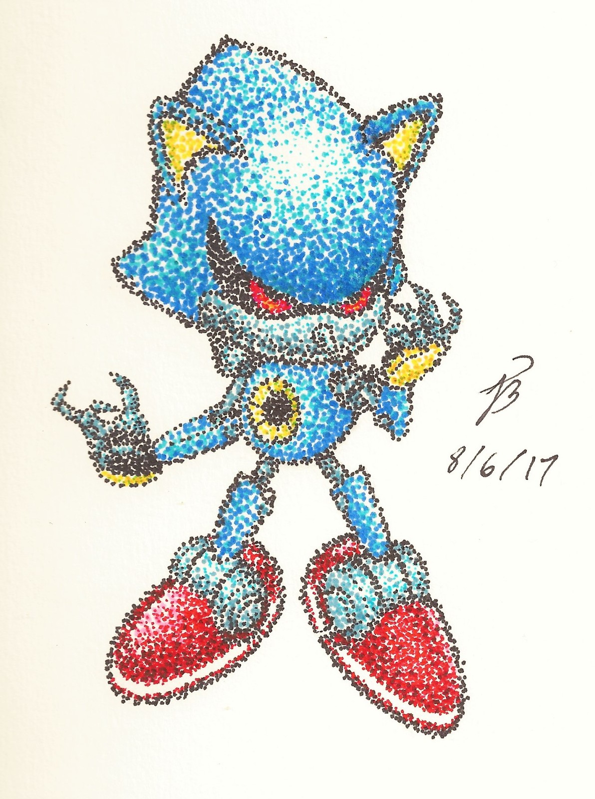 Angel B. - 15 Days of Sonic Mania - Pointillism Challenge (2017)
