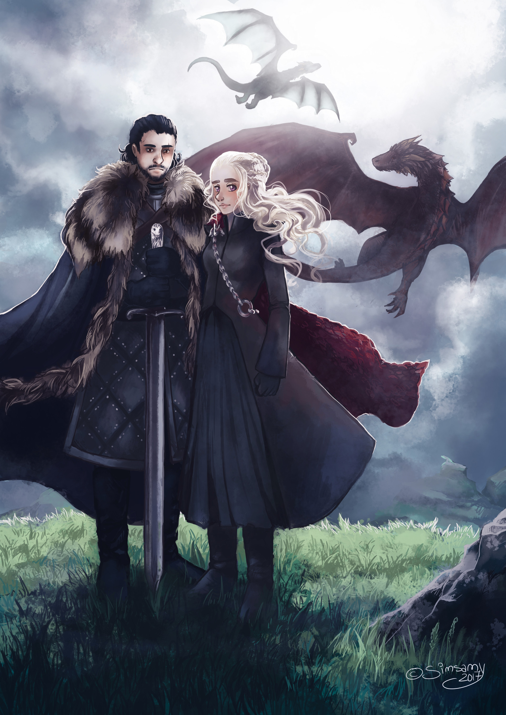 ArtStation - The Dragon and the Wolf