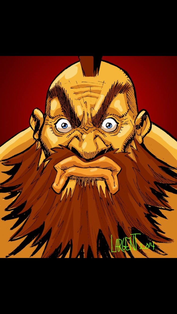 ArtStation - Zangief- Street Fighter (sketch digital colors)