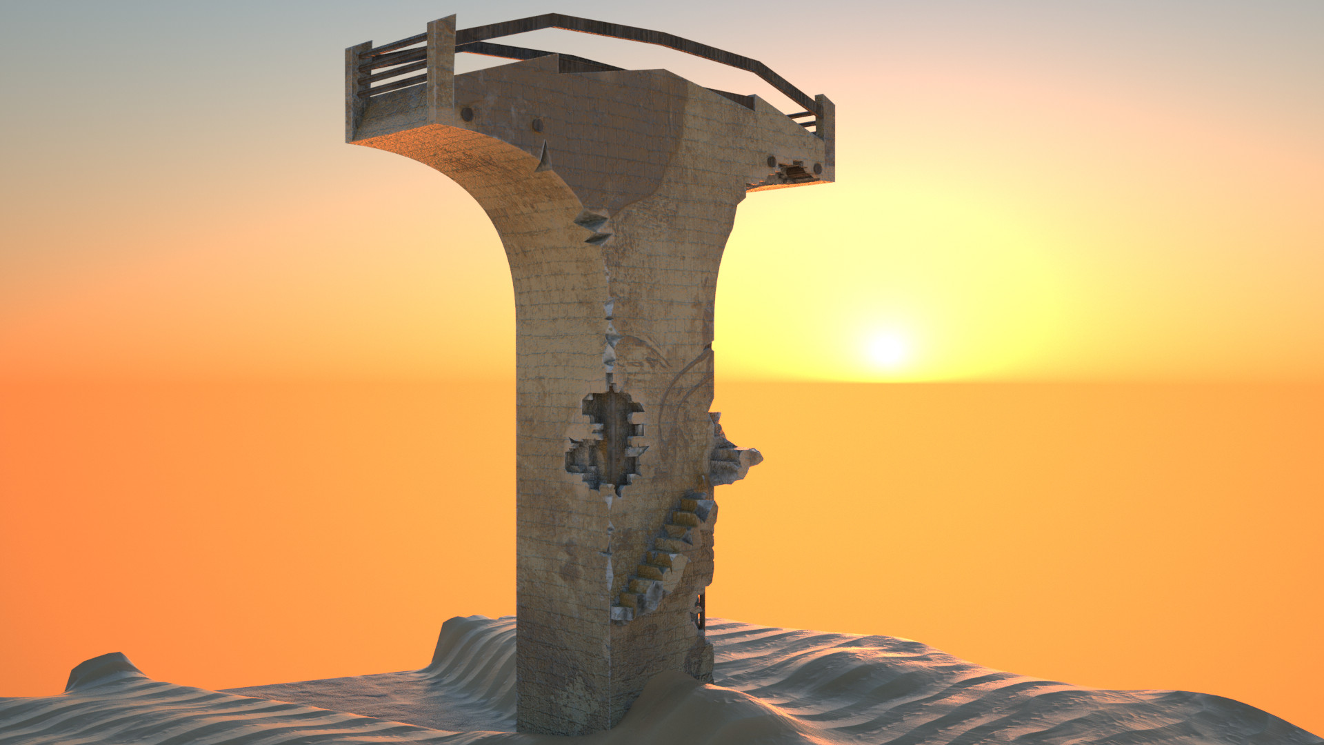 ArtStation - Architecture - Desert Tower 01