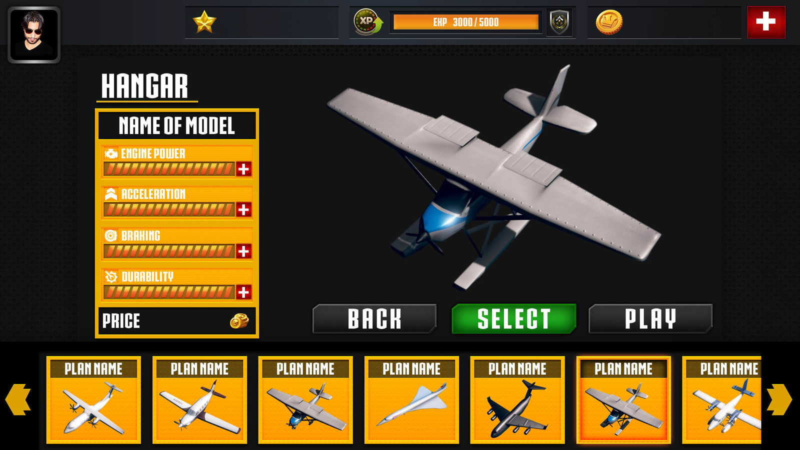 Nasir Khan - Airplane Game Ui