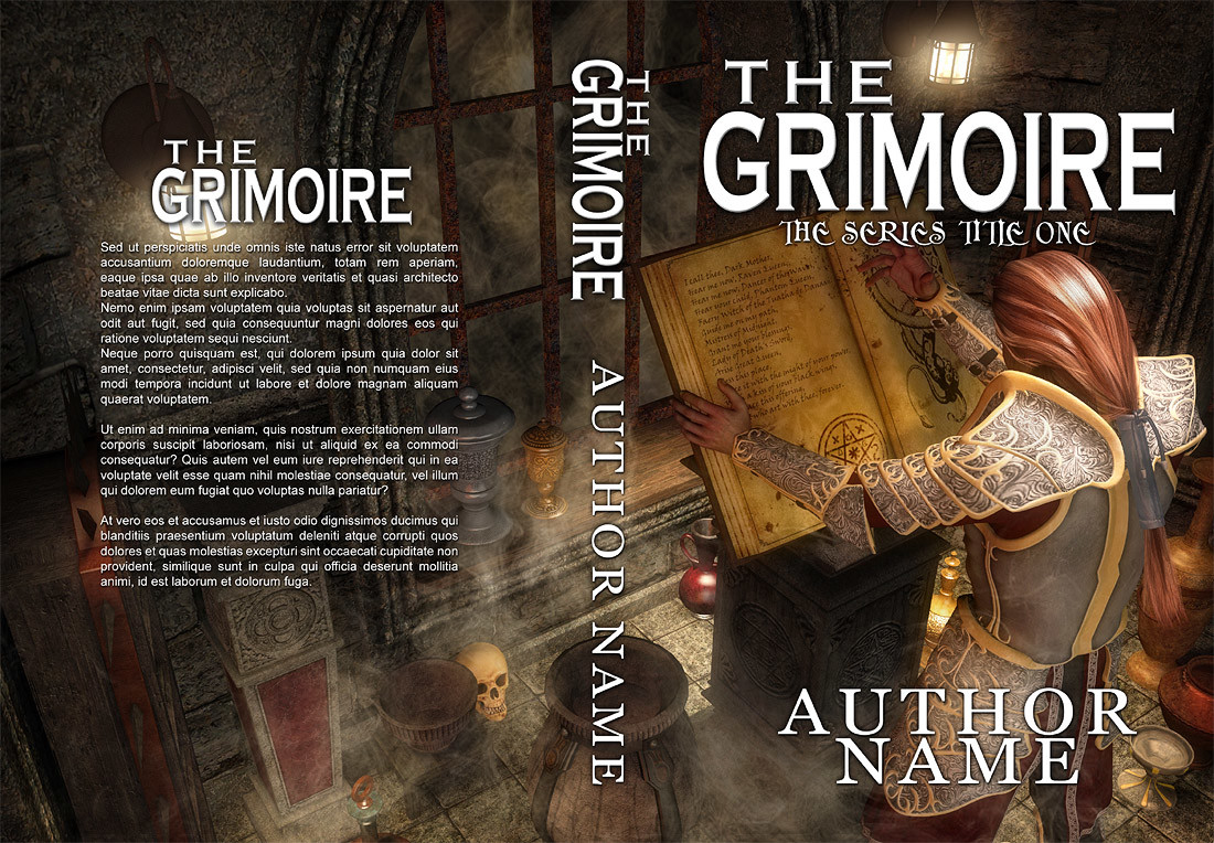 Luca Oleastri - The Grimoire - premade book cover