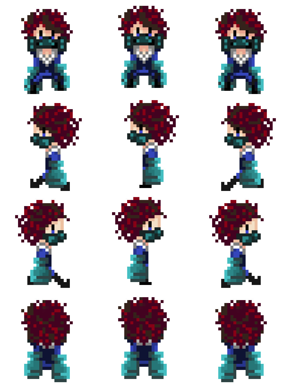 HappilyUniqueSquid - Walk sprites for SteamCore