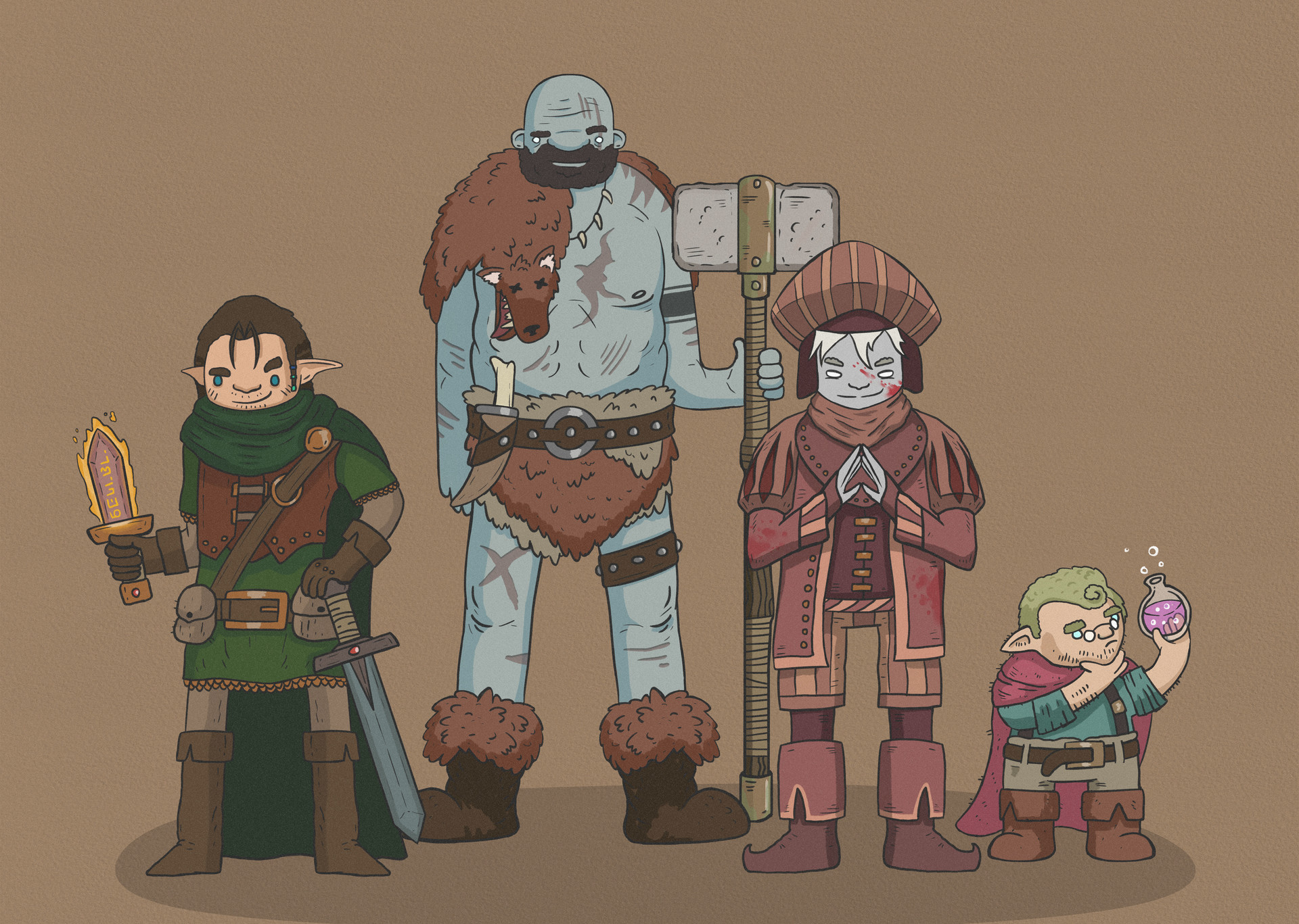 ArtStation - D&D Party Portrait