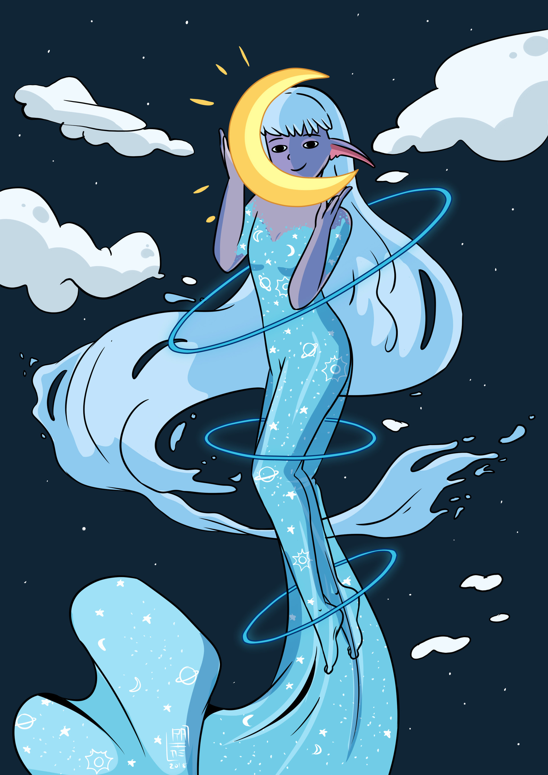 ArtStation - Celestial Moon Goddess