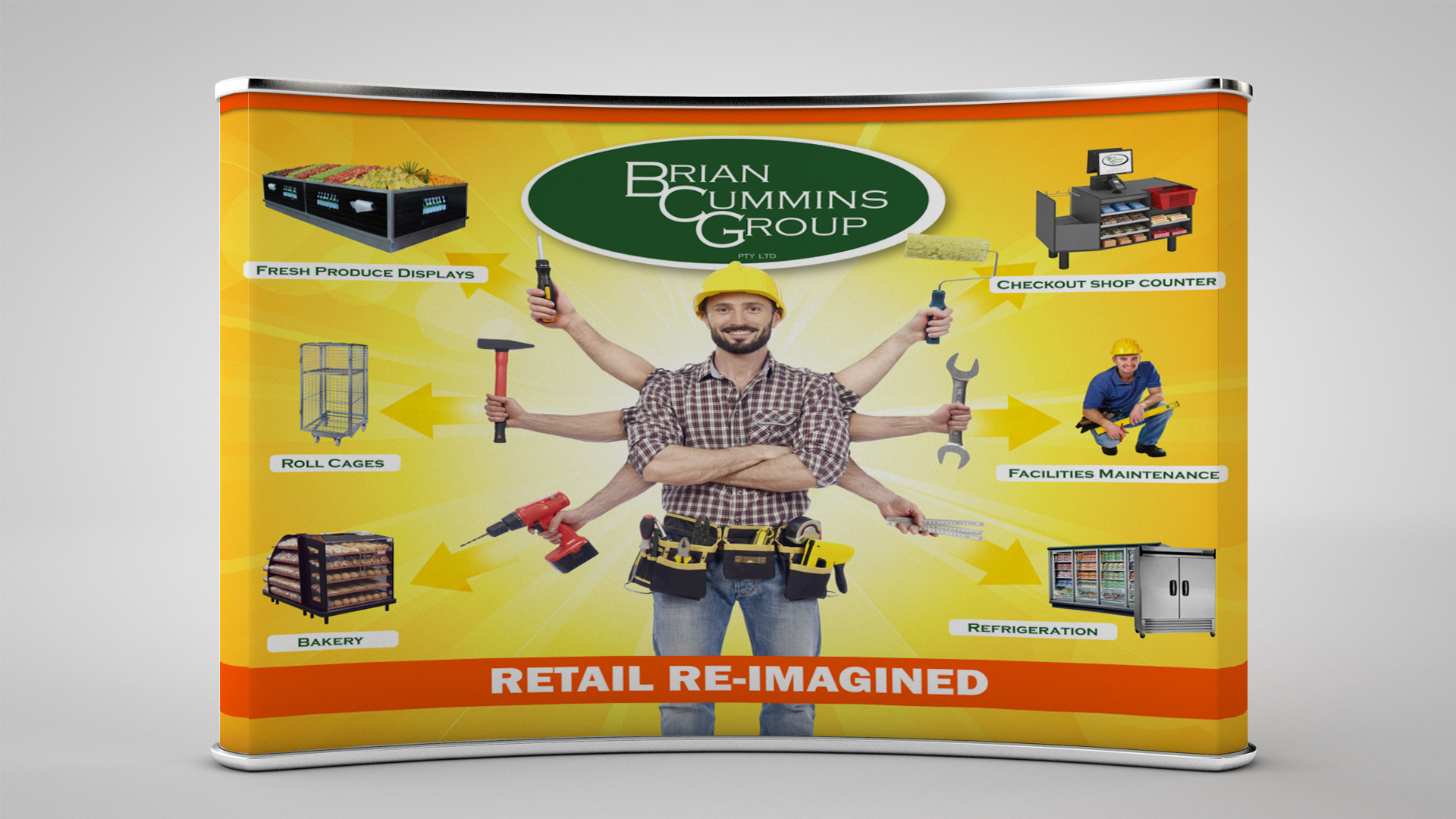 Kim Moro - Booth Wall backdrops for BCG Australia