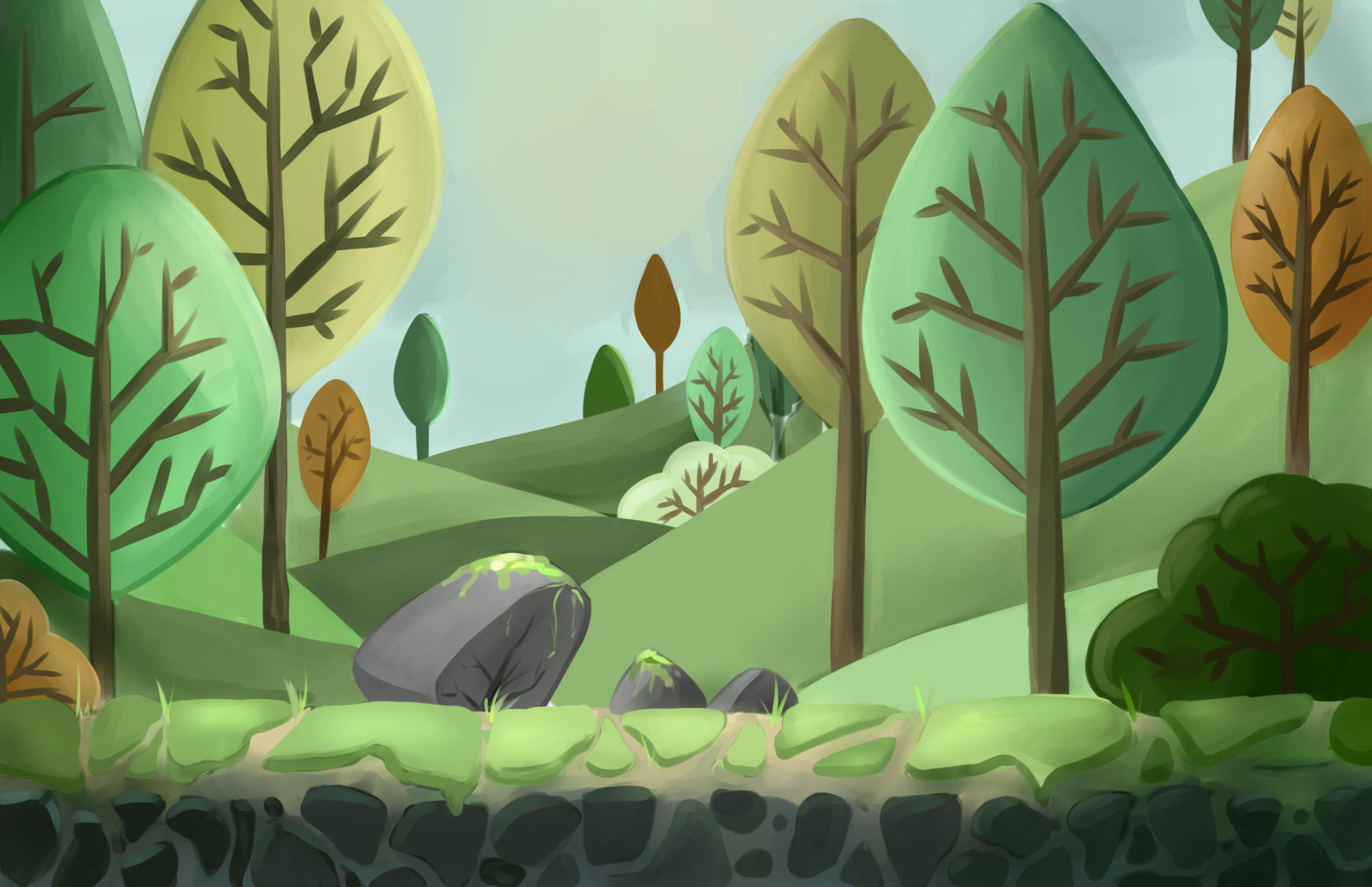 ArtStation - Game Scroller Background