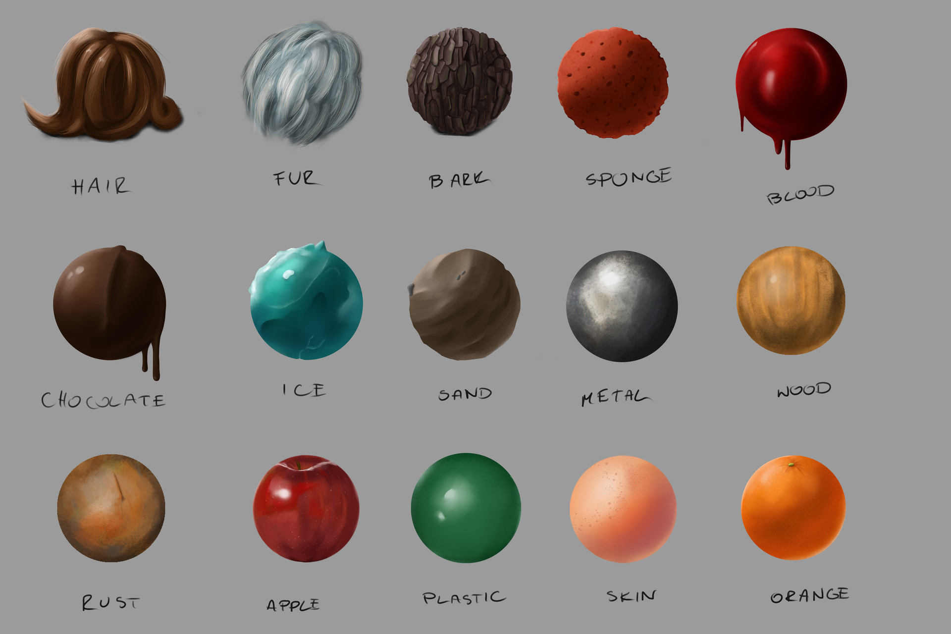 ArtStation - materials study