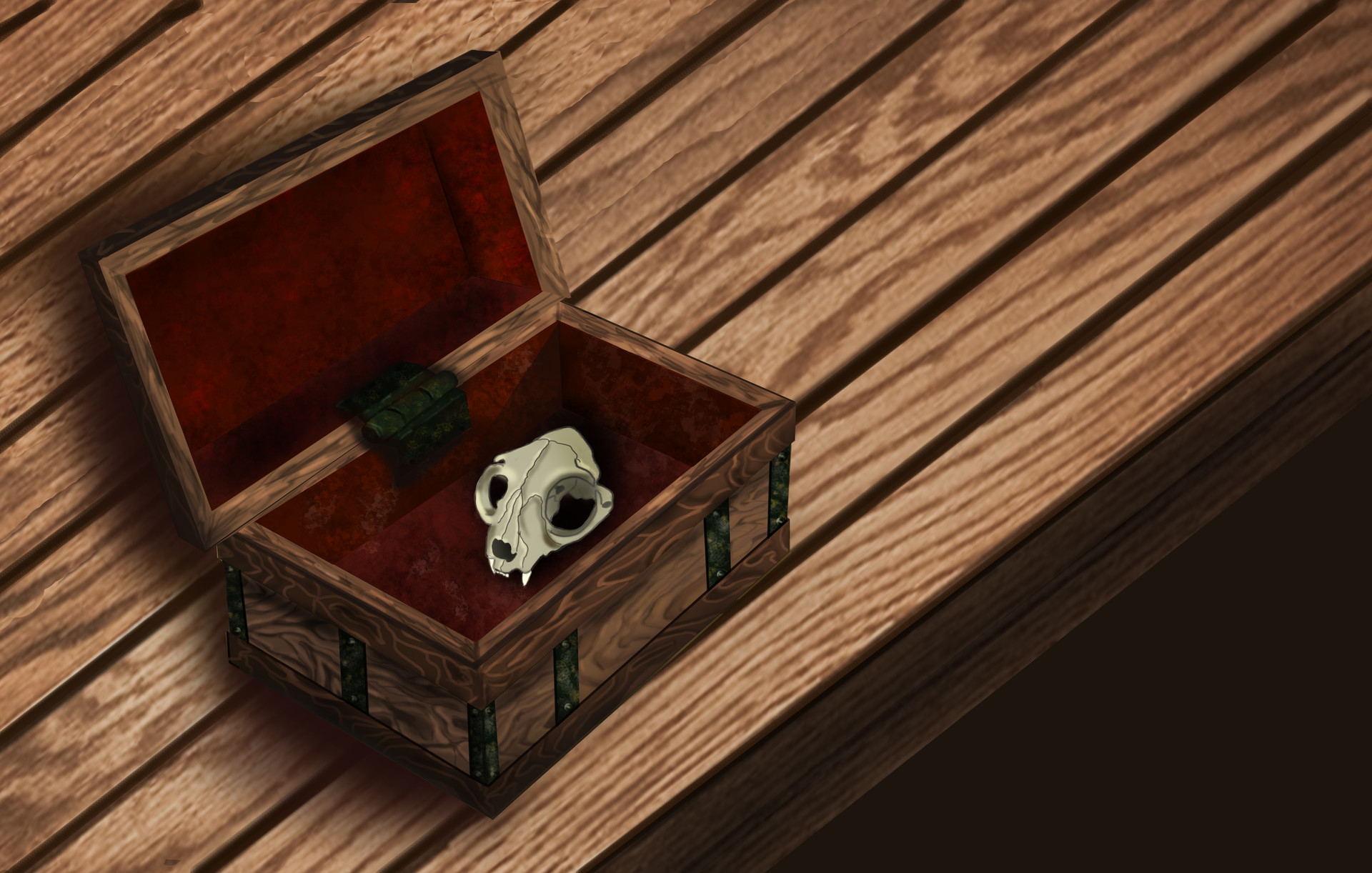 ArtStation - box with skull