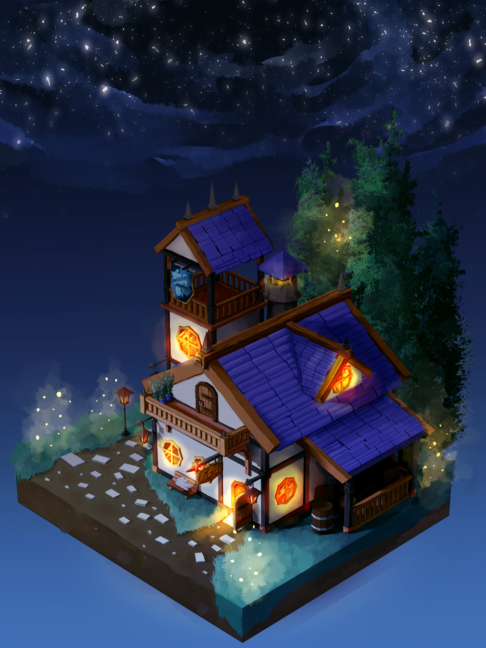 ArtStation - Inn at night