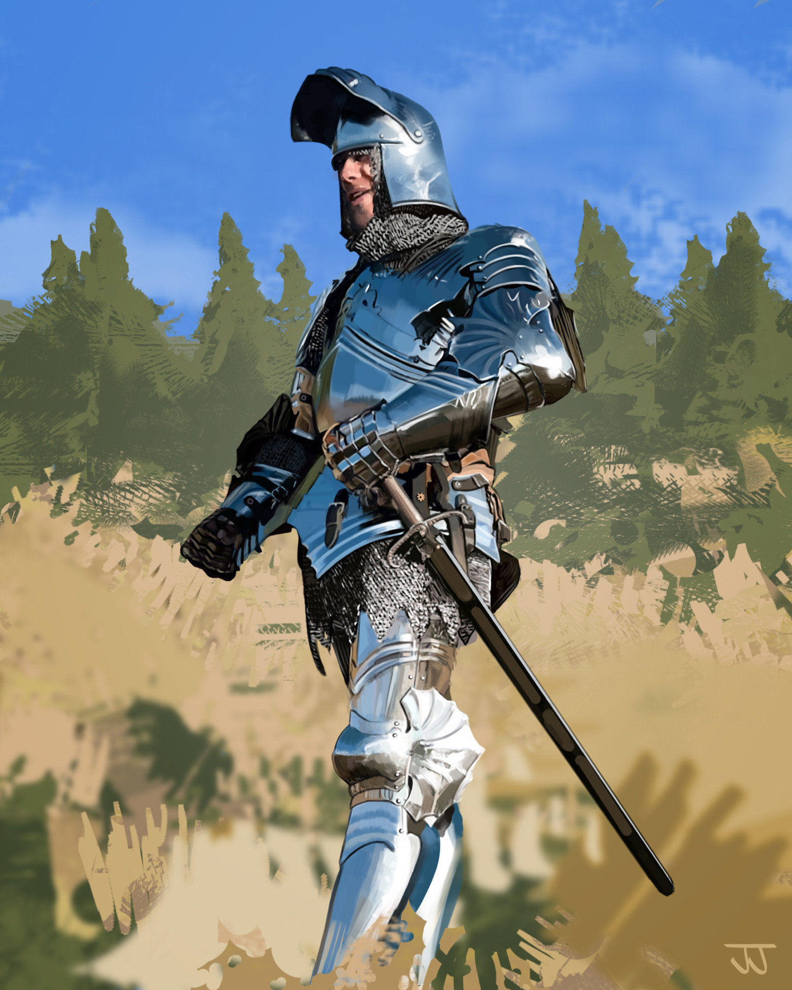 ArtStation - A knightly painting