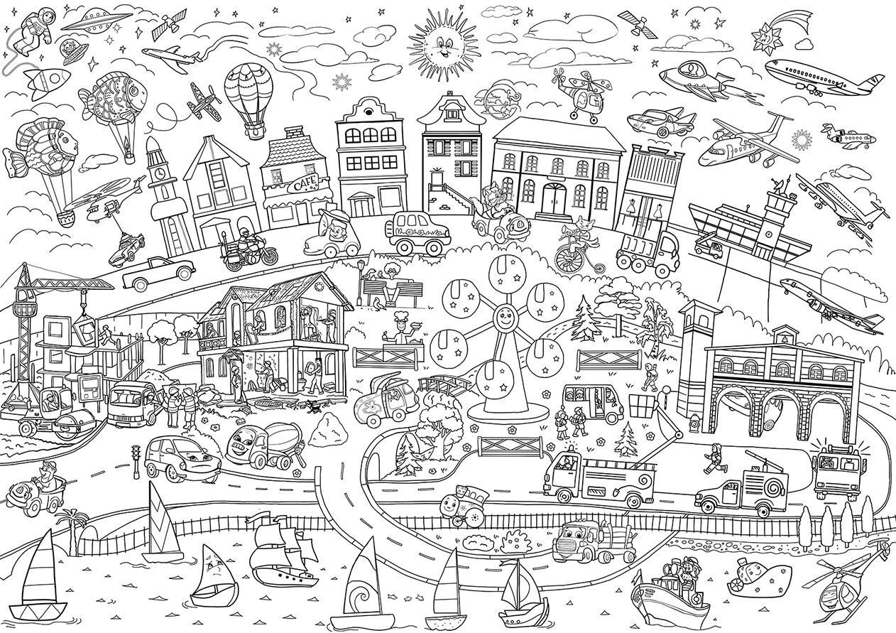 free airport coloring pages