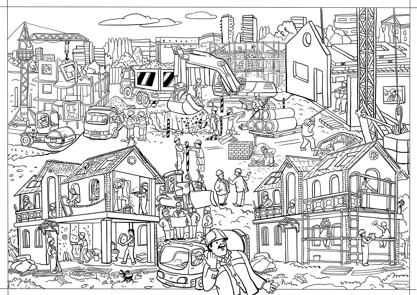 fire station building coloring pages