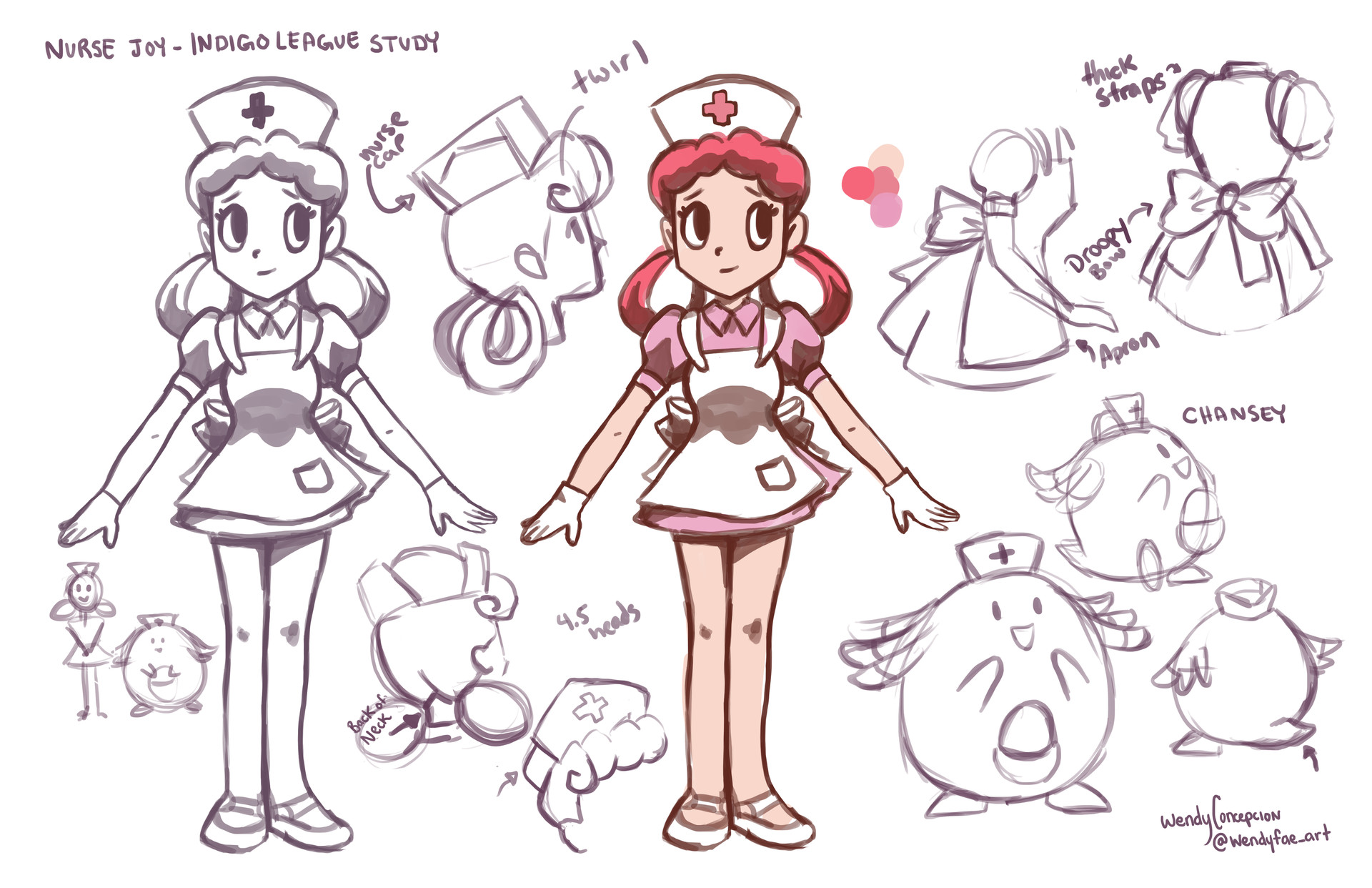 how to draw nurse joy