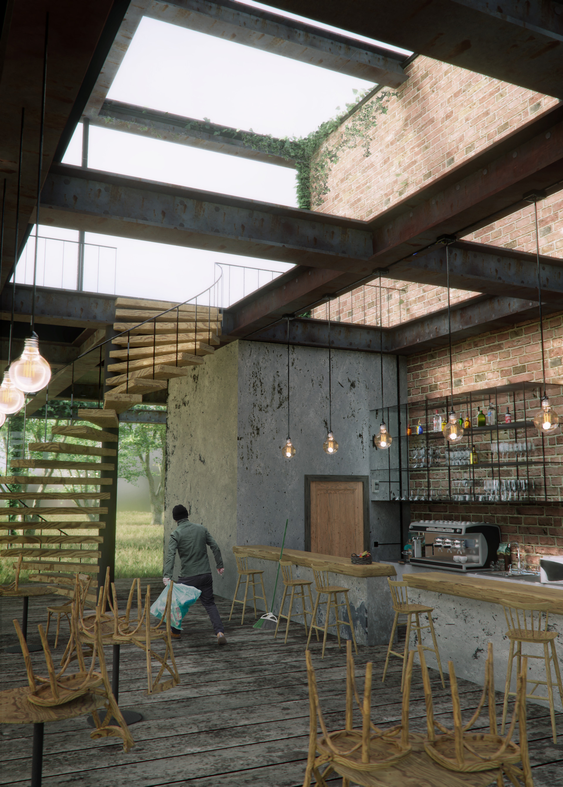 ArtStation - Industrial Café