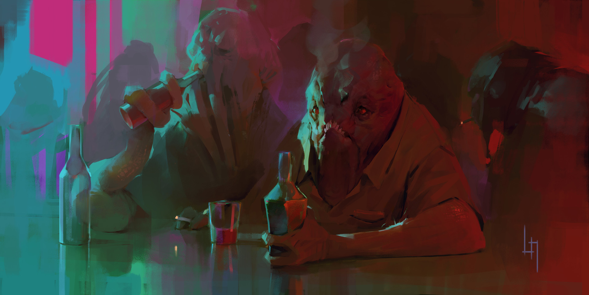 ArtStation - Alien's bar