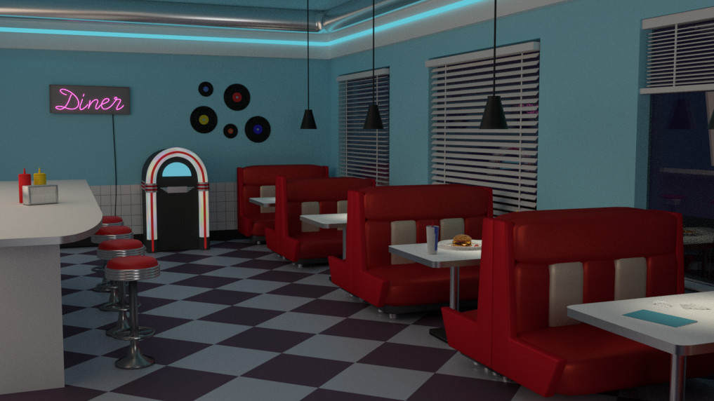 ArtStation - 70s Diner