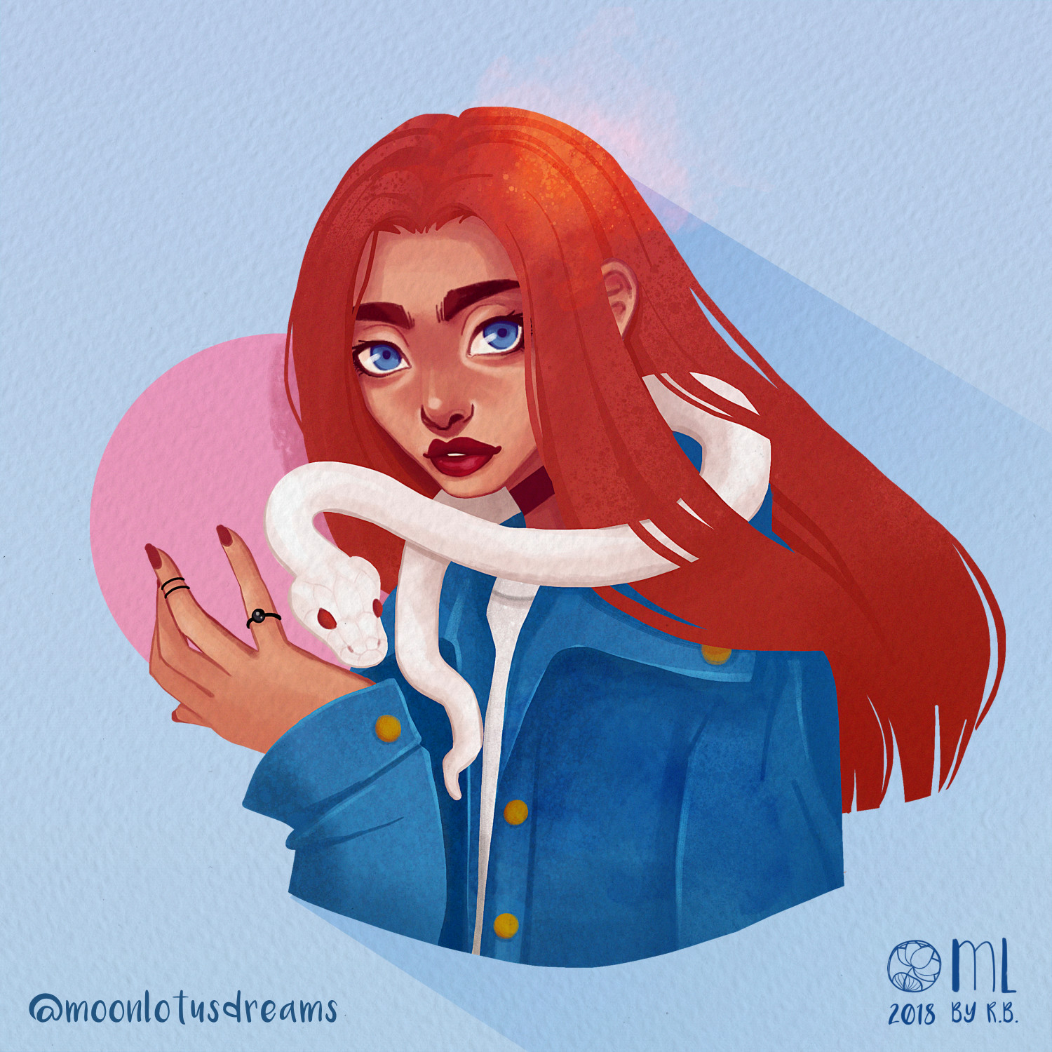 how to draw a snake girl