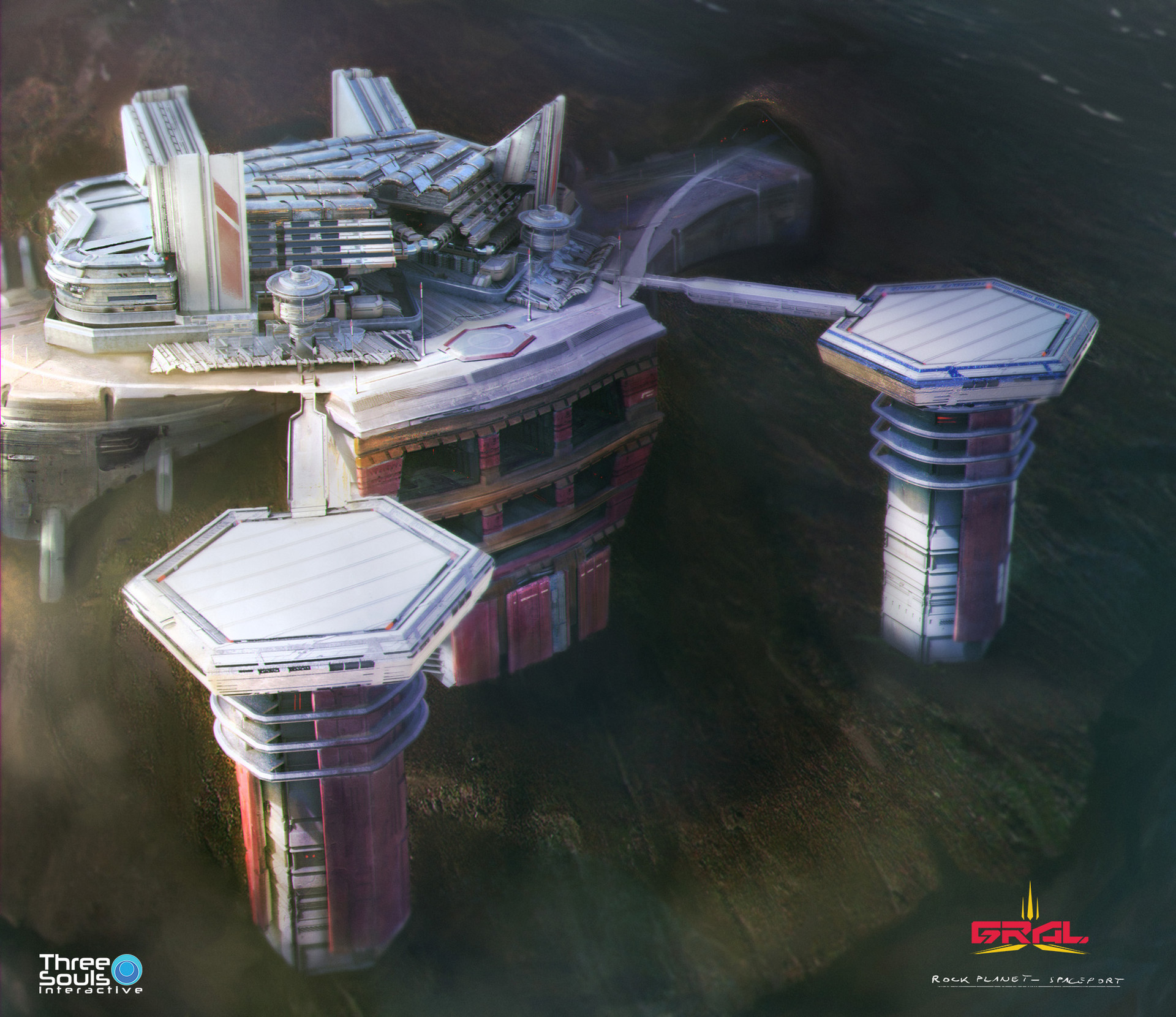 ArtStation - Rock Planet spaceport