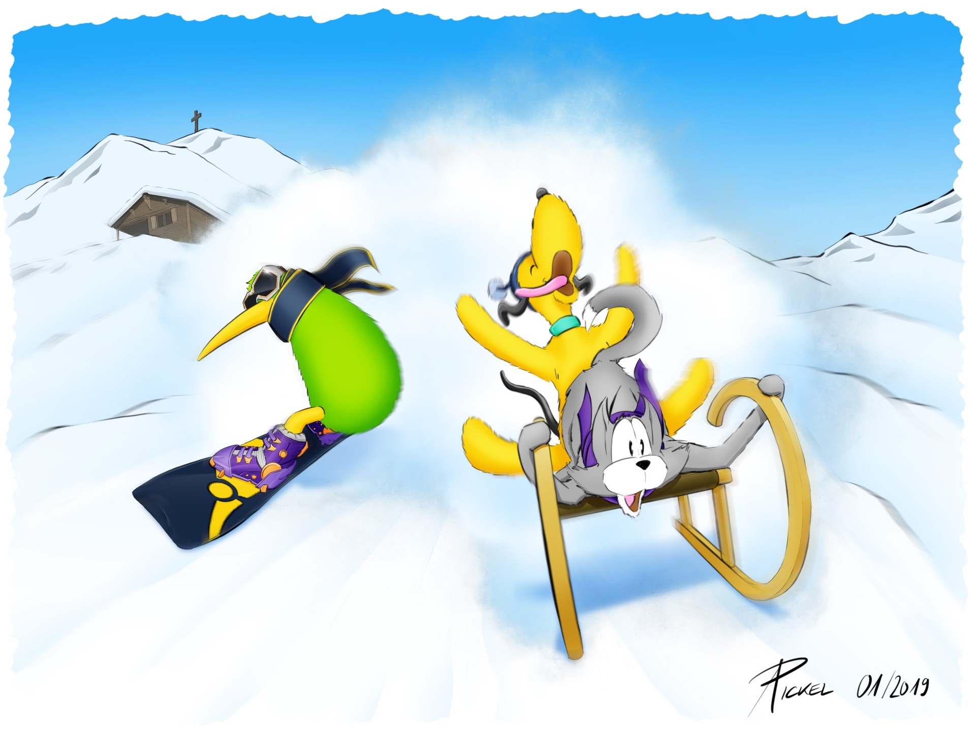 ArtStation - Day 65 - Sledding