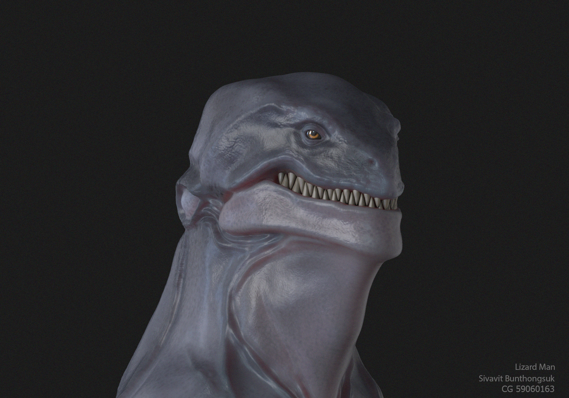 Sivavit Bunthongsuk - Lizard Man Head Sculpt