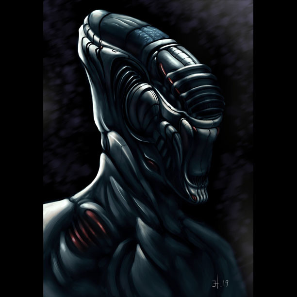 ArtStation - Biomech alien head