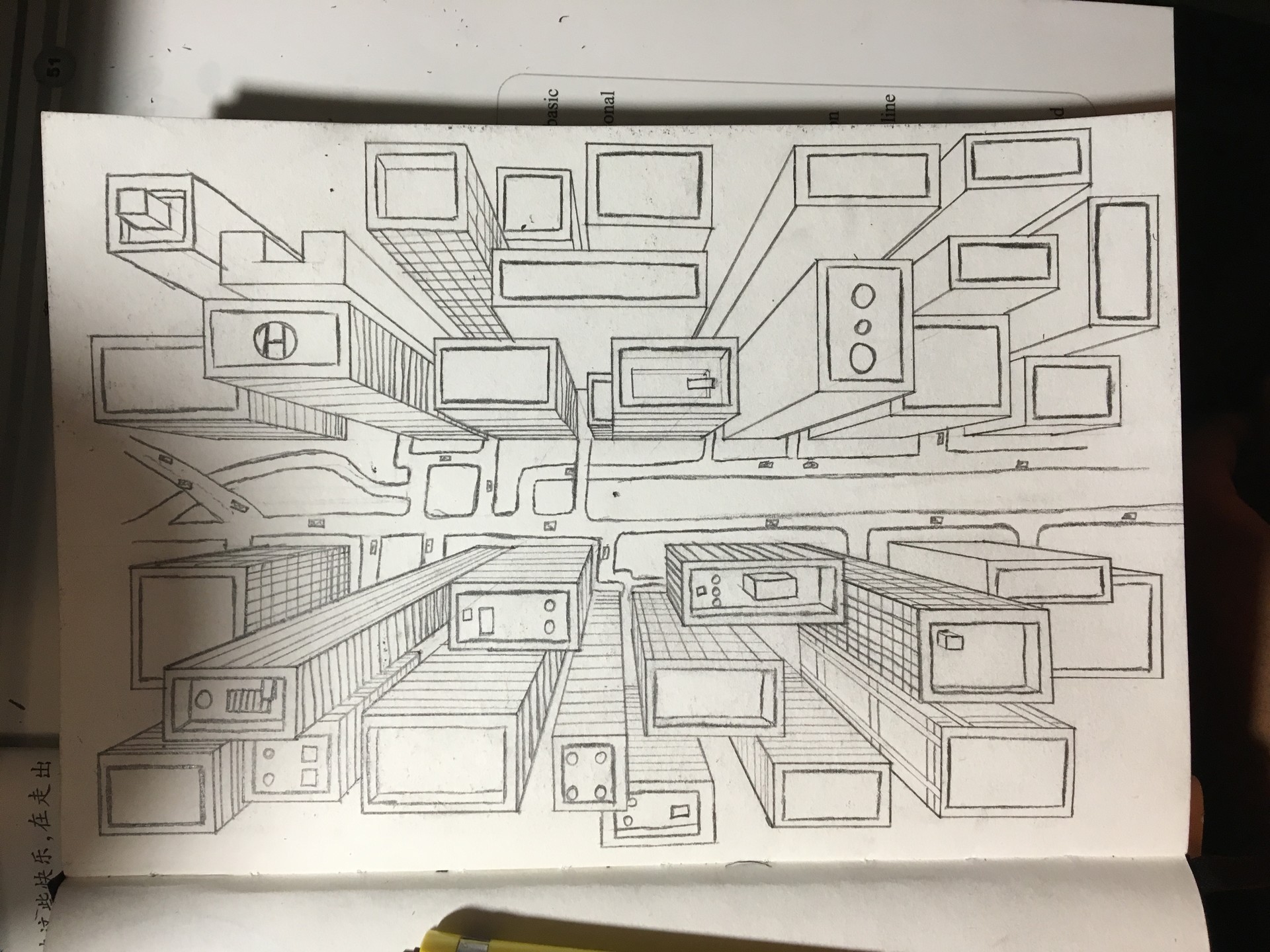 how to draw top down perspective