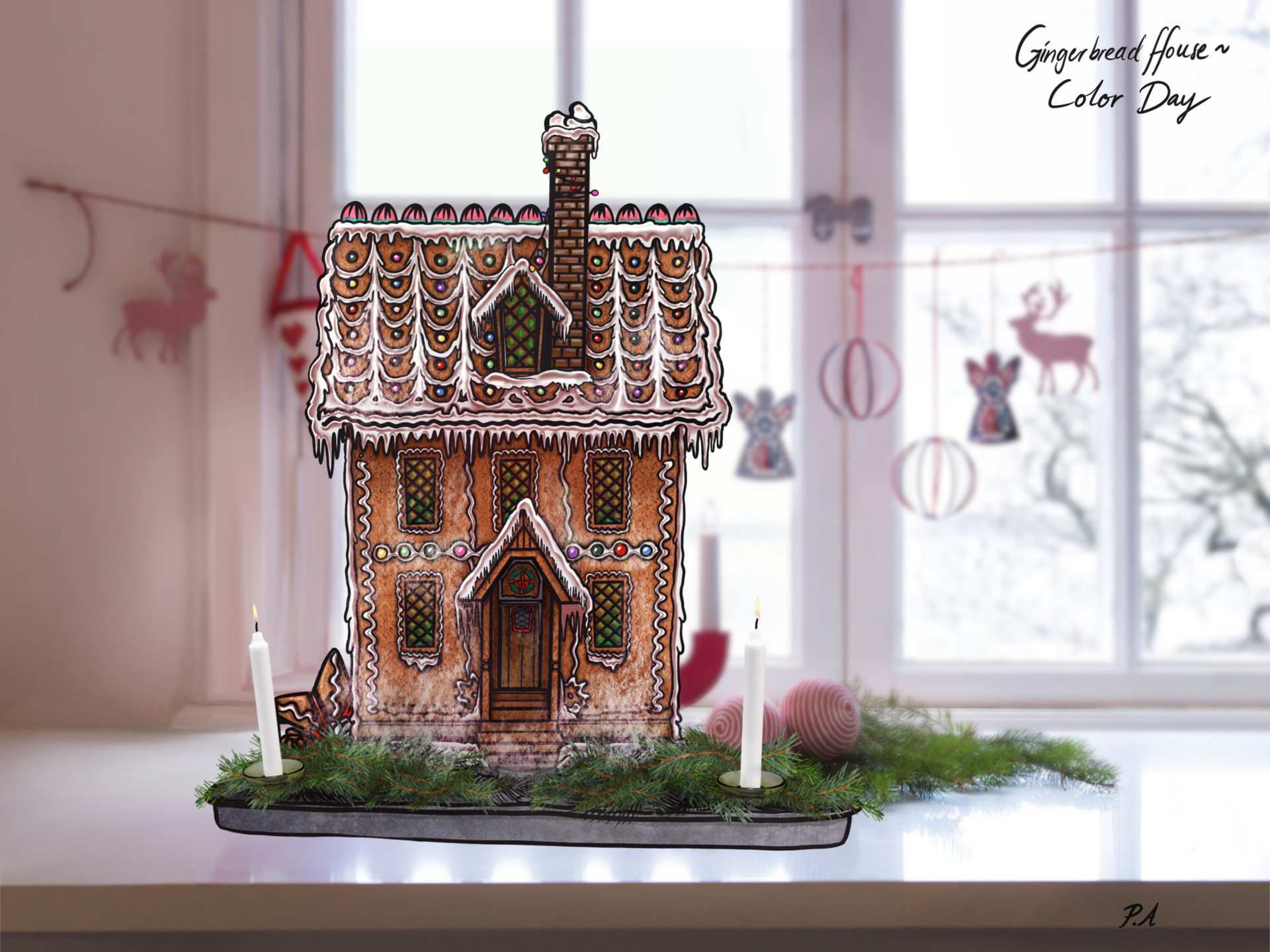 ArtStation - 2D Pre-Production (Gingerbread House)