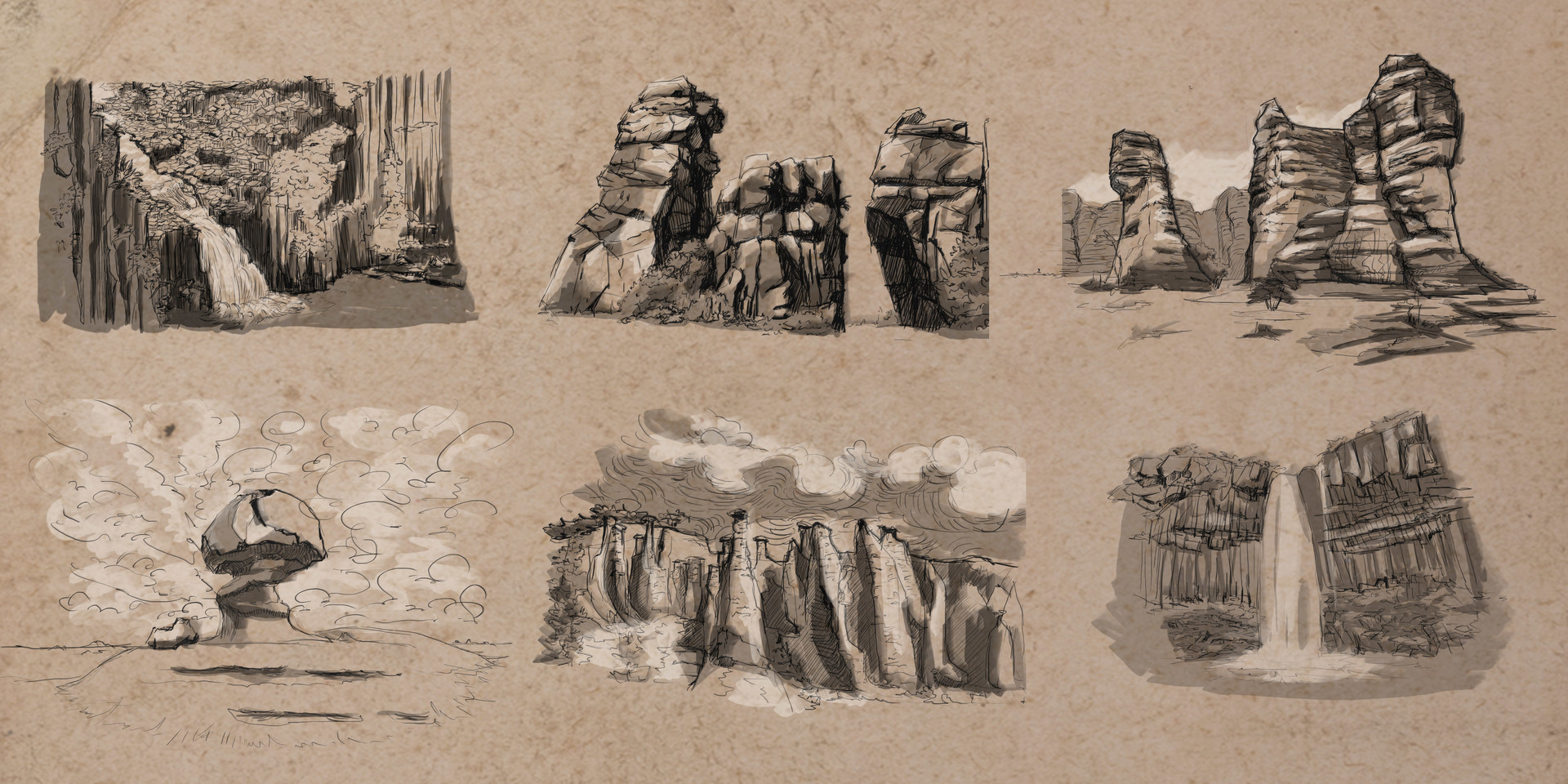 ArtStation - rock drawing