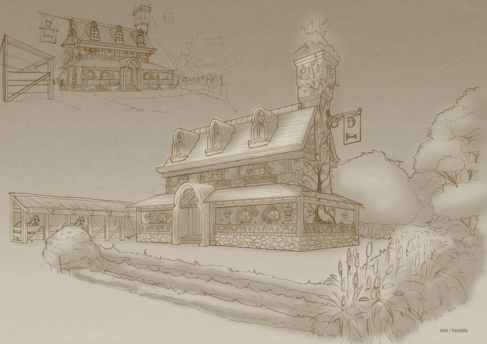 ArtStation - Tavern Concept