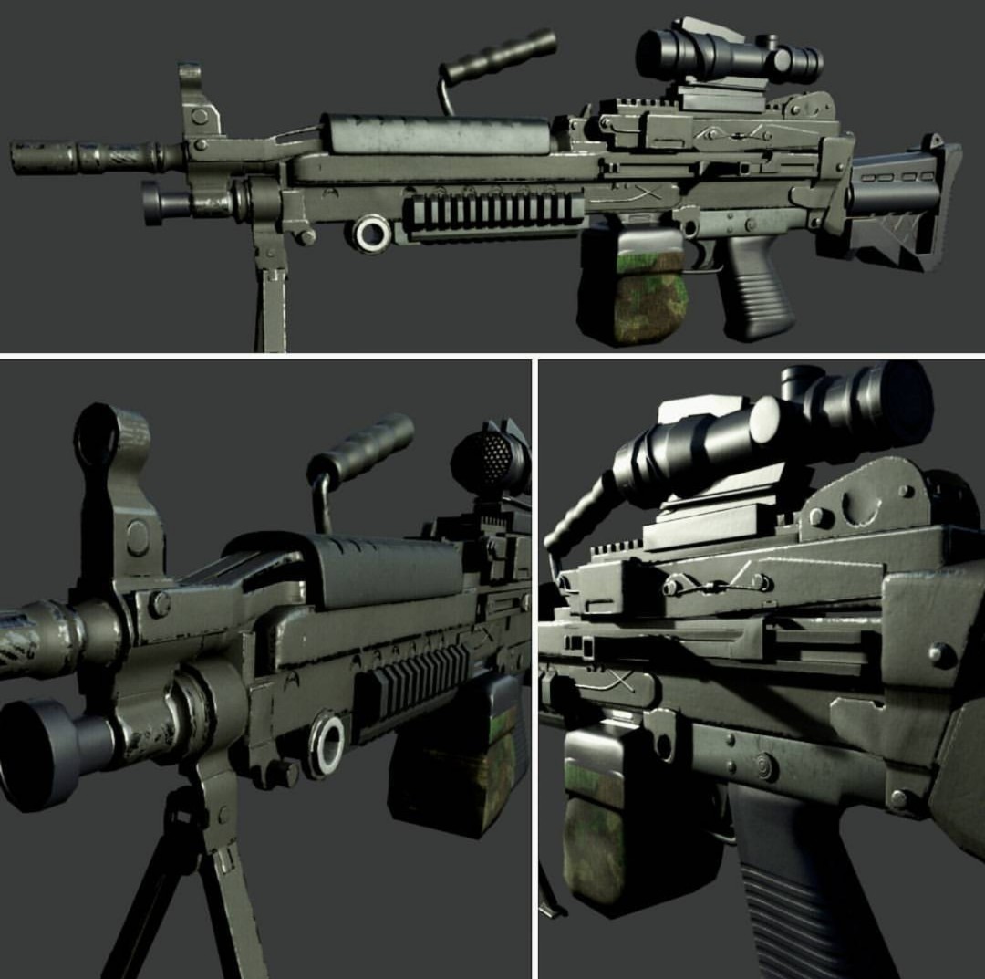 ArtStation - M249 Machine Gun