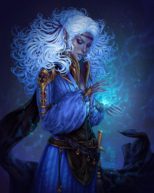 Maria Dimova - Commission: Dark Elf Sorceress