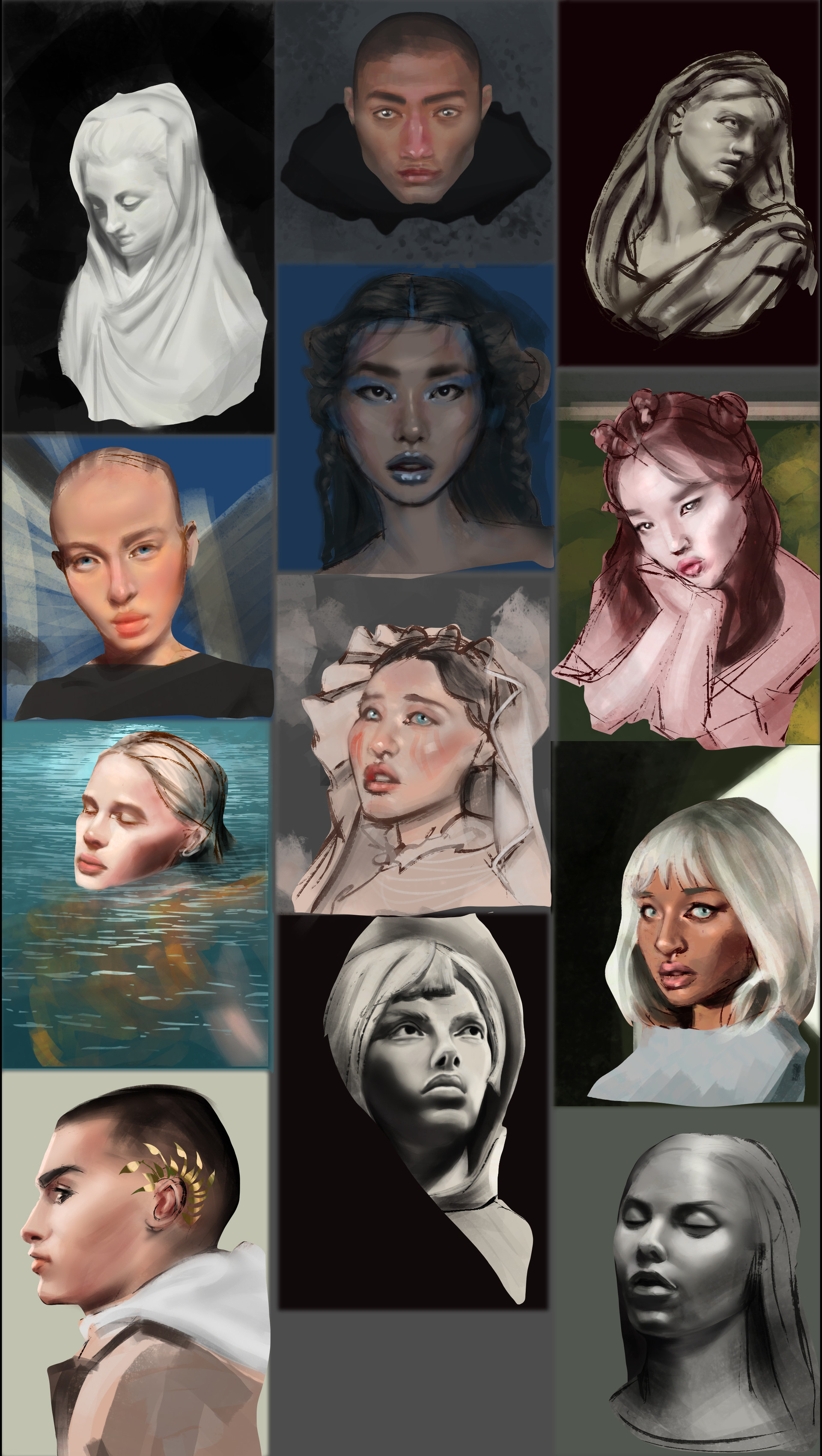 ArtStation - 100 Heads Challenge in 10 Days COMPLETED