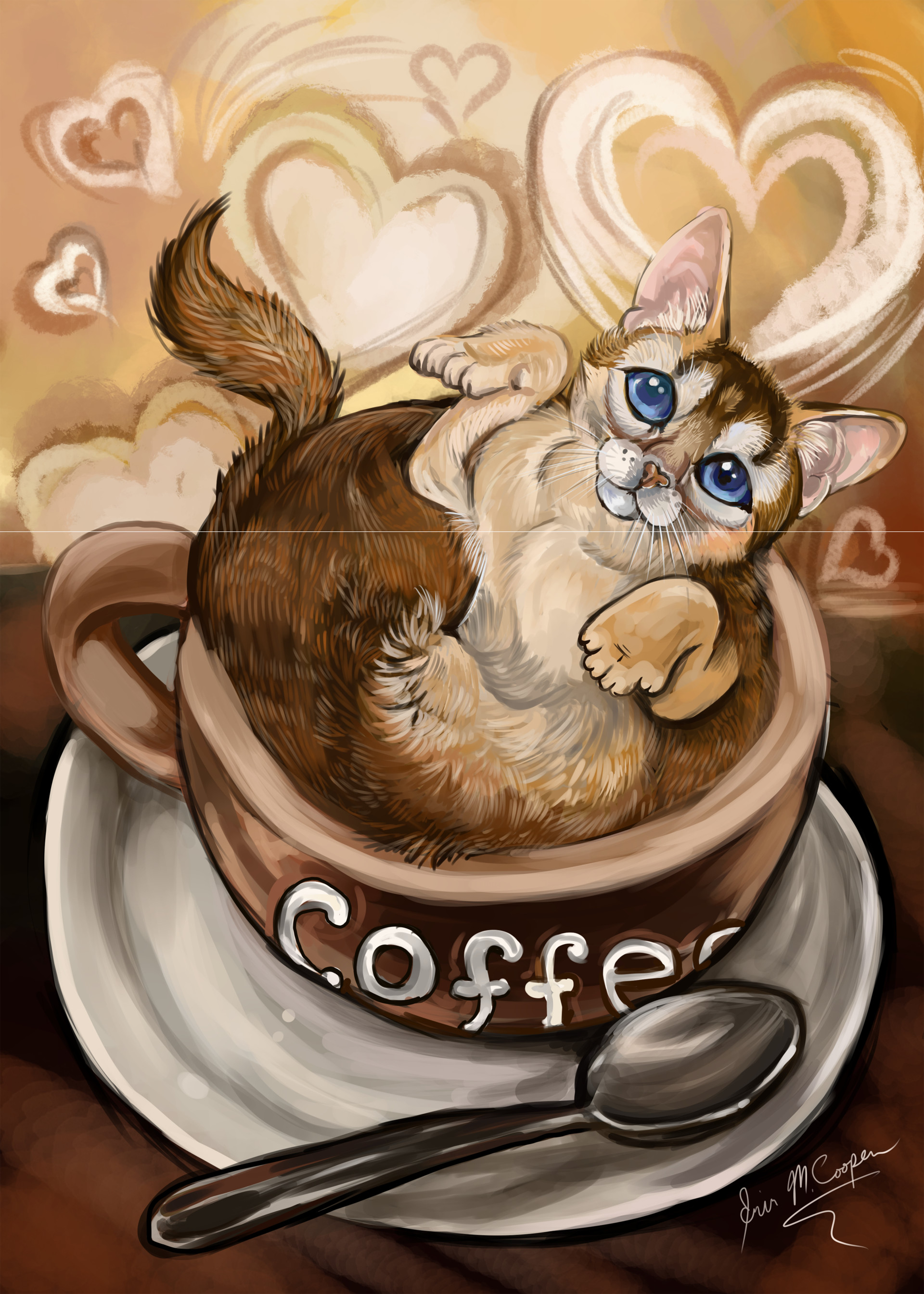 ArtStation - Coffee Cat and Latte Lab
