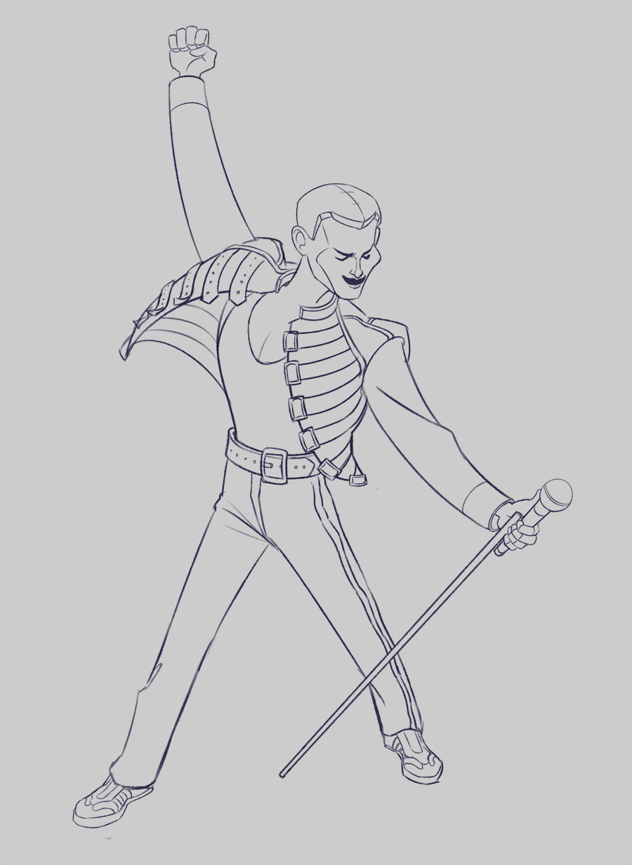 freddie mercury coloring pages