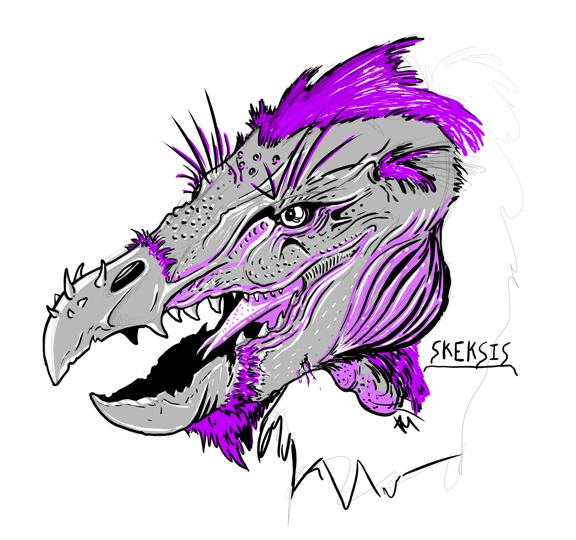 Andrew Morgan - Skeksis Concept Sketch