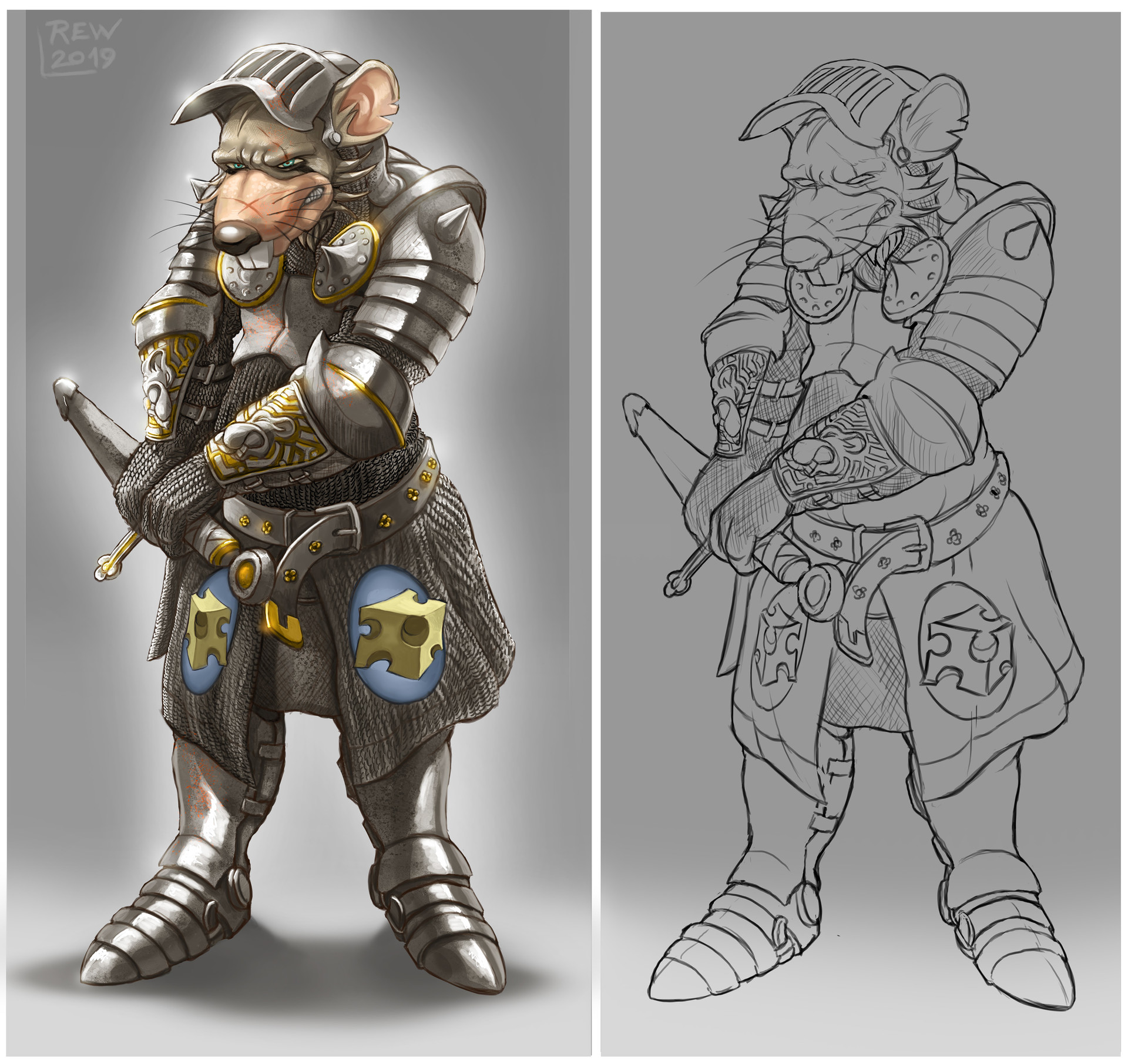 ArtStation - CDchallenge mouse warrior