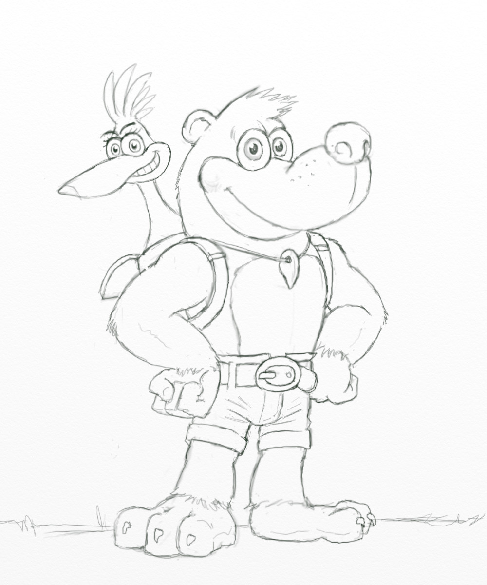 banjo kazooie coloring book