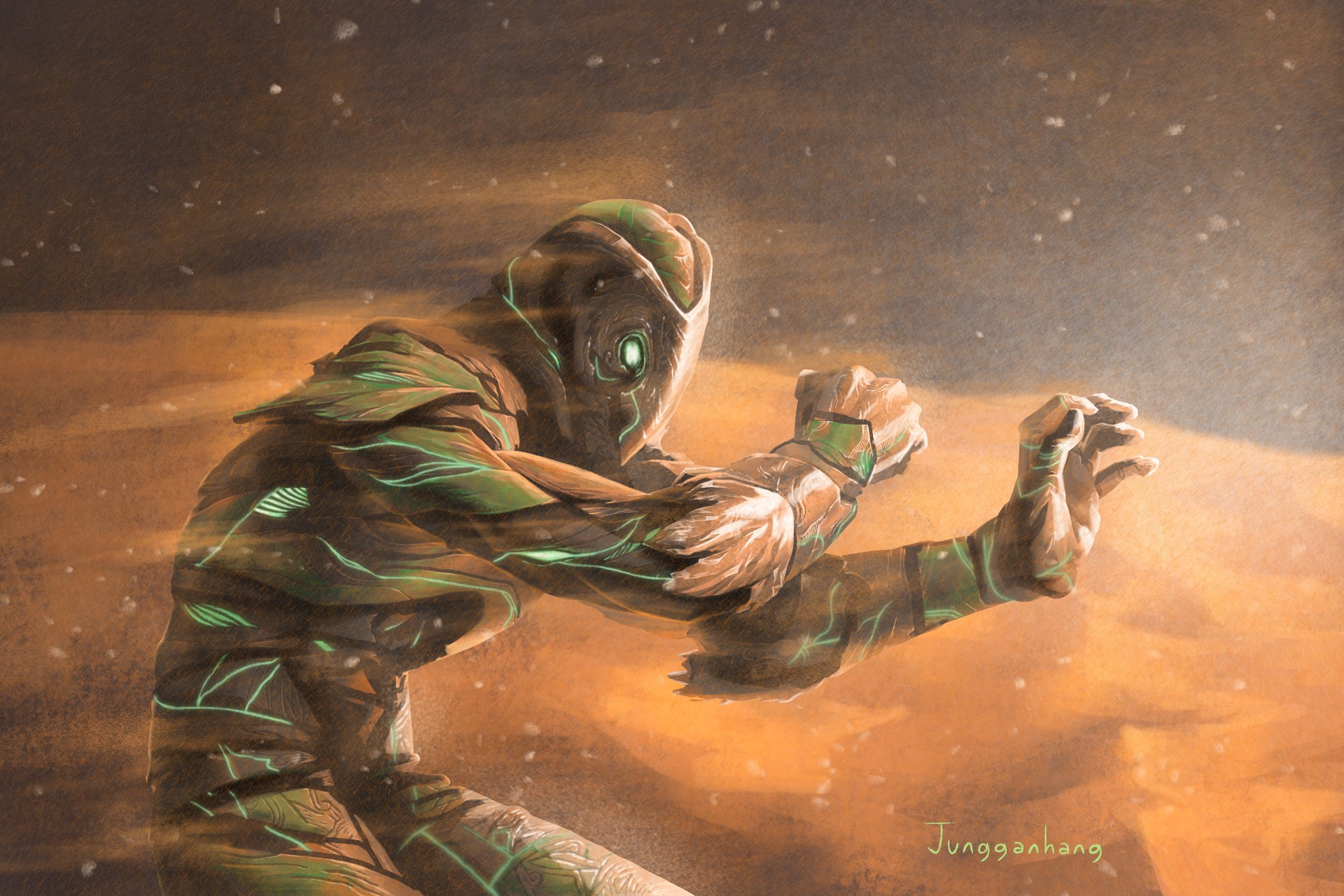 ArtStation - Drawing process ‘wooden armor’