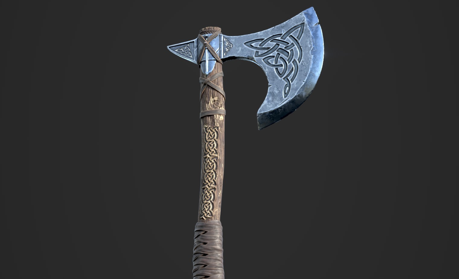Viktor Tar - Viking axe 3D model (Blender, Substance, Zbrush,Maya)