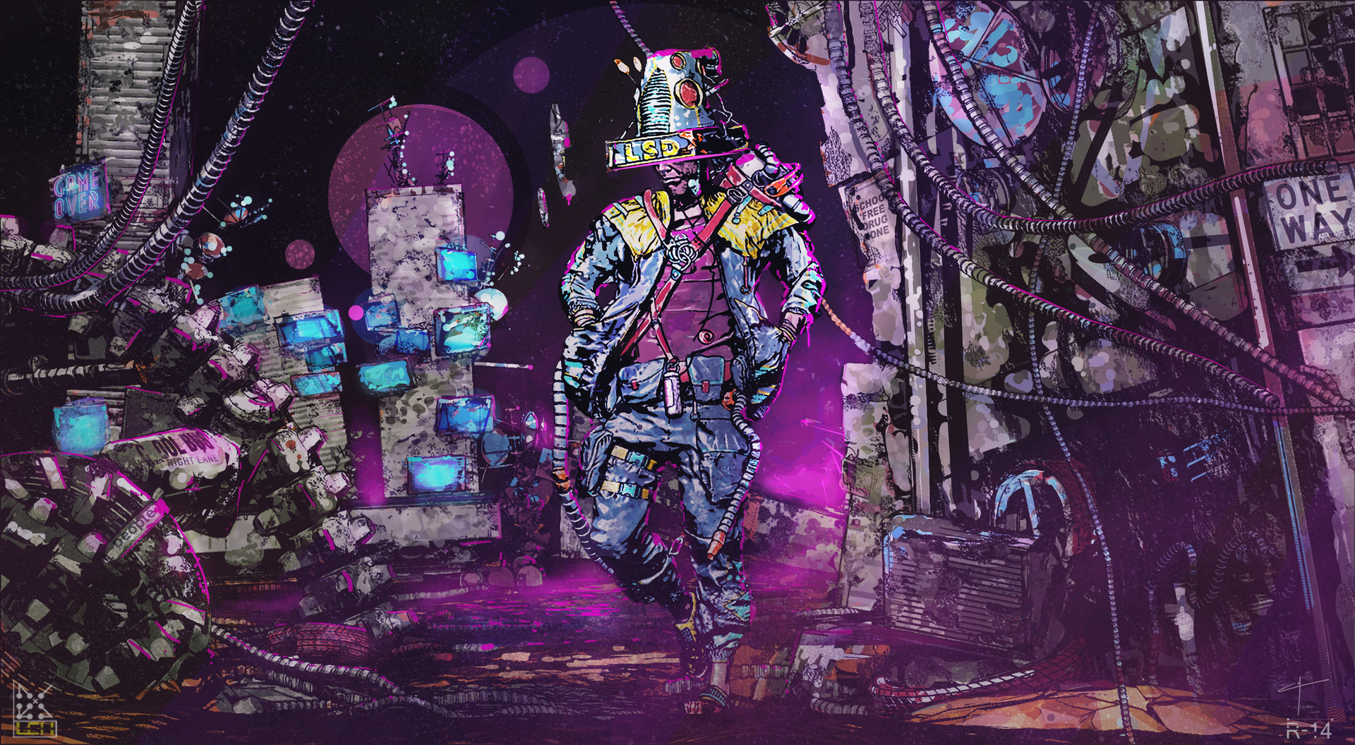 ArtStation - From 3D to 2D Retro_ComicsIllustration_R-14 Character Design