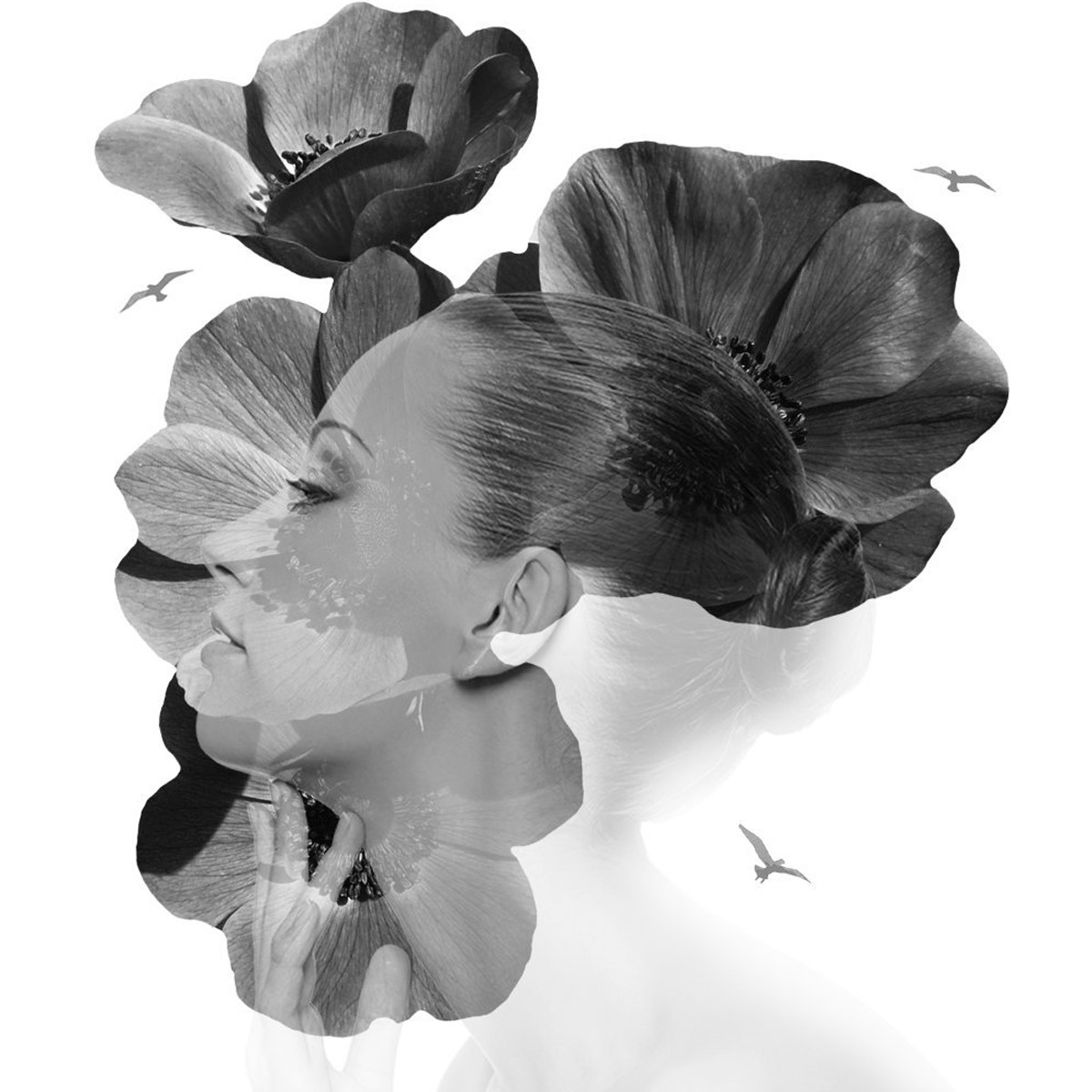 ArtStation - Double Exposure - Woman/Flower