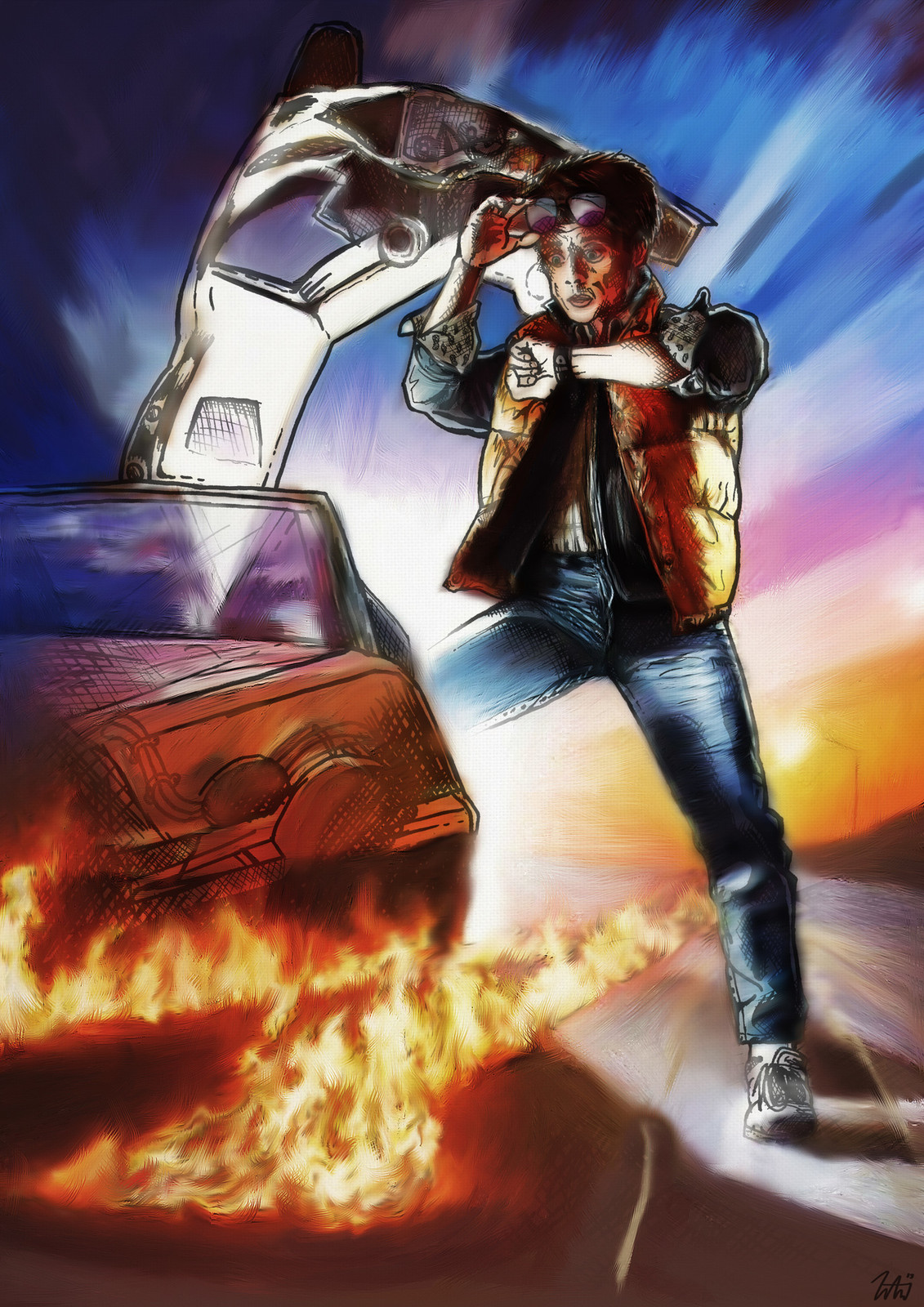 Liam Golden - Back to the Future Digital Painting
