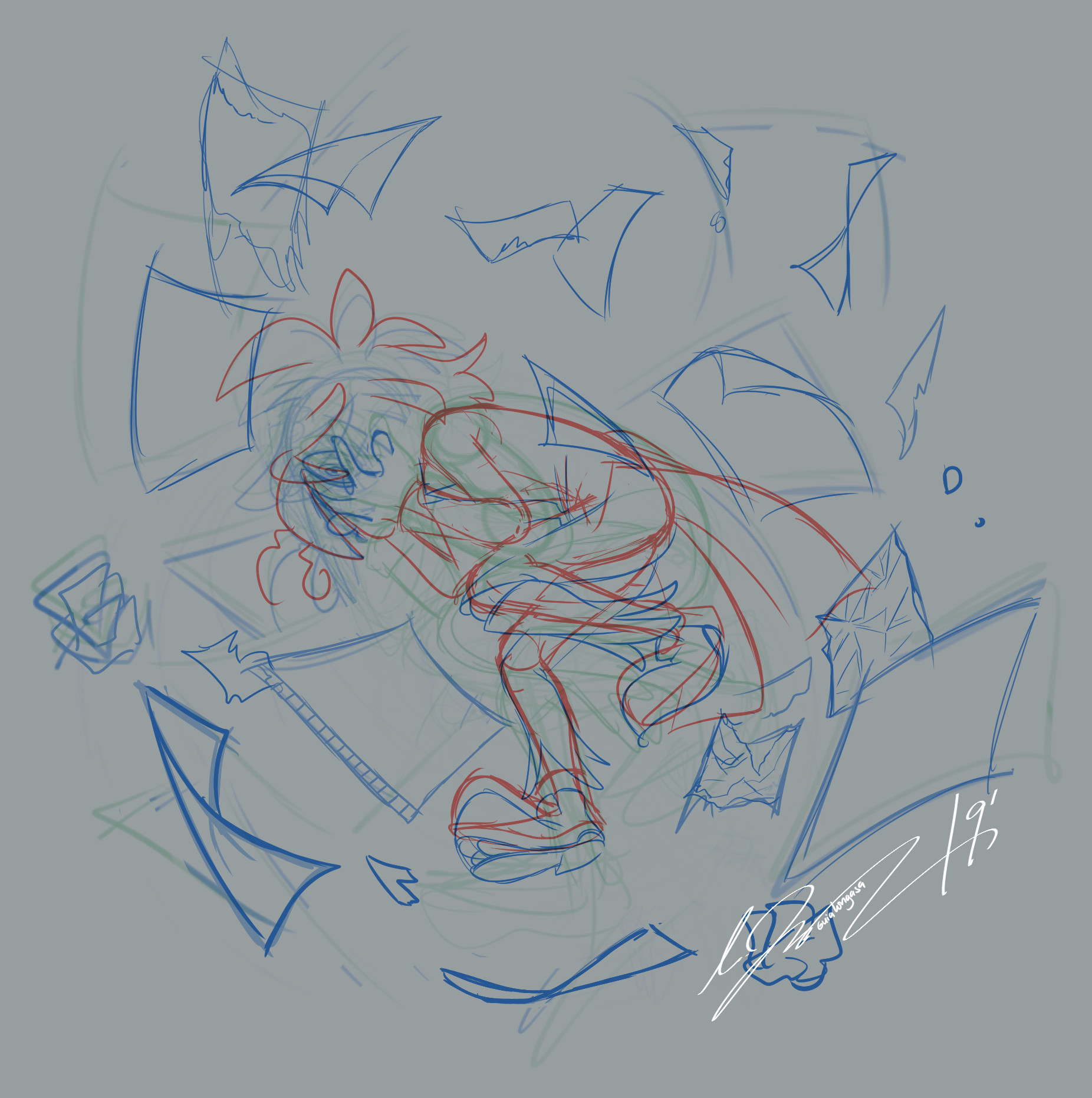 falling apart drawing