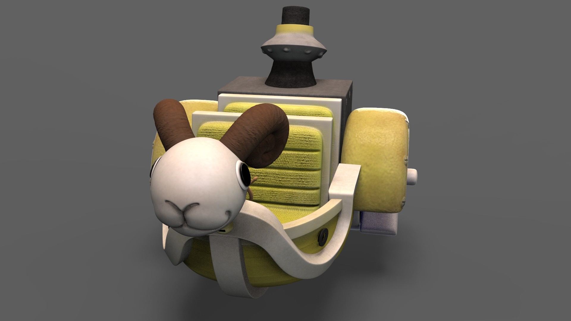 ArtStation - One Piece_ mini merry (Fan art)