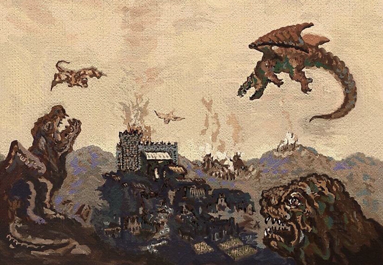 ArtStation - Dragon Attack