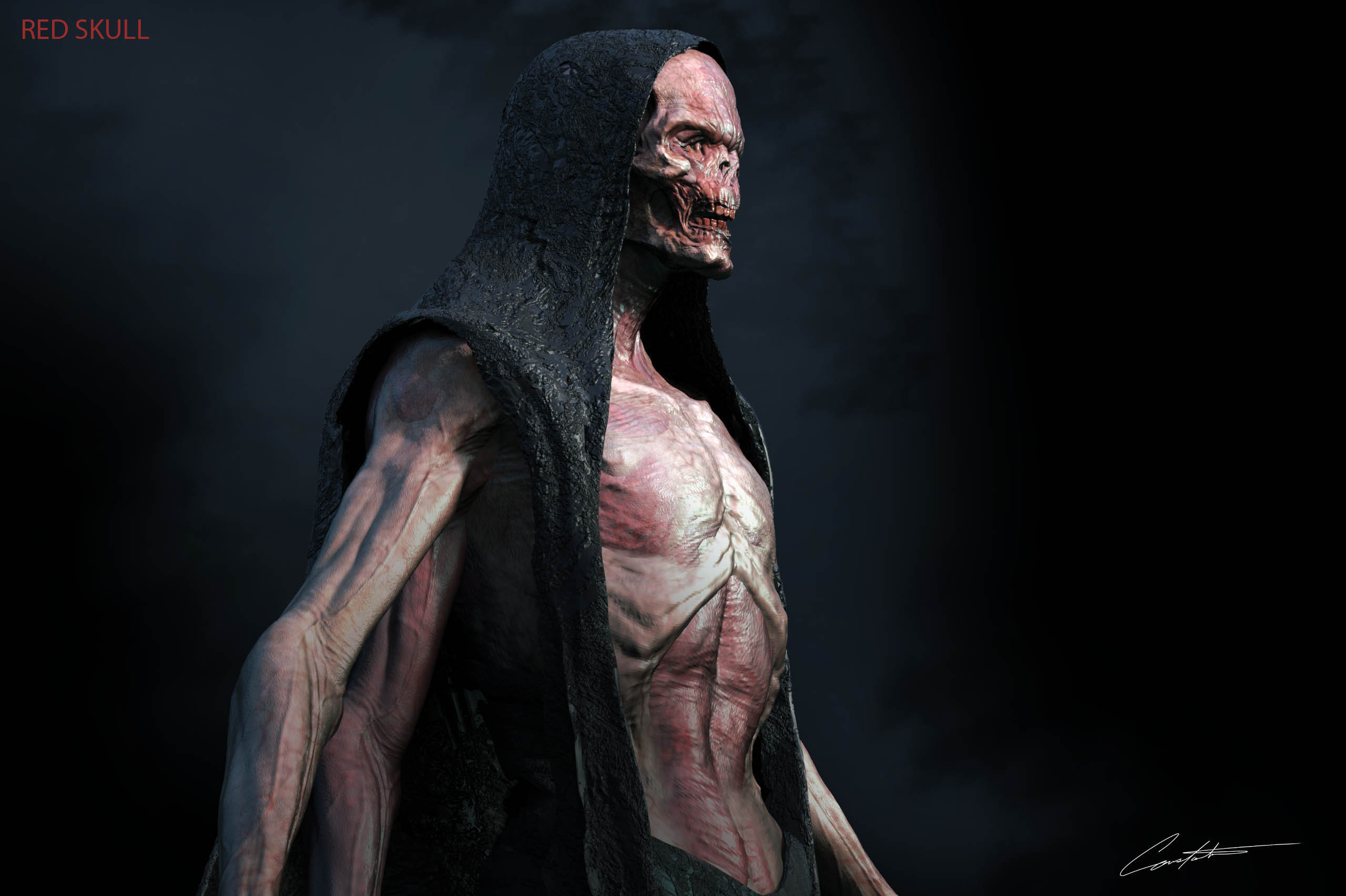 how to draw red skull infinity war